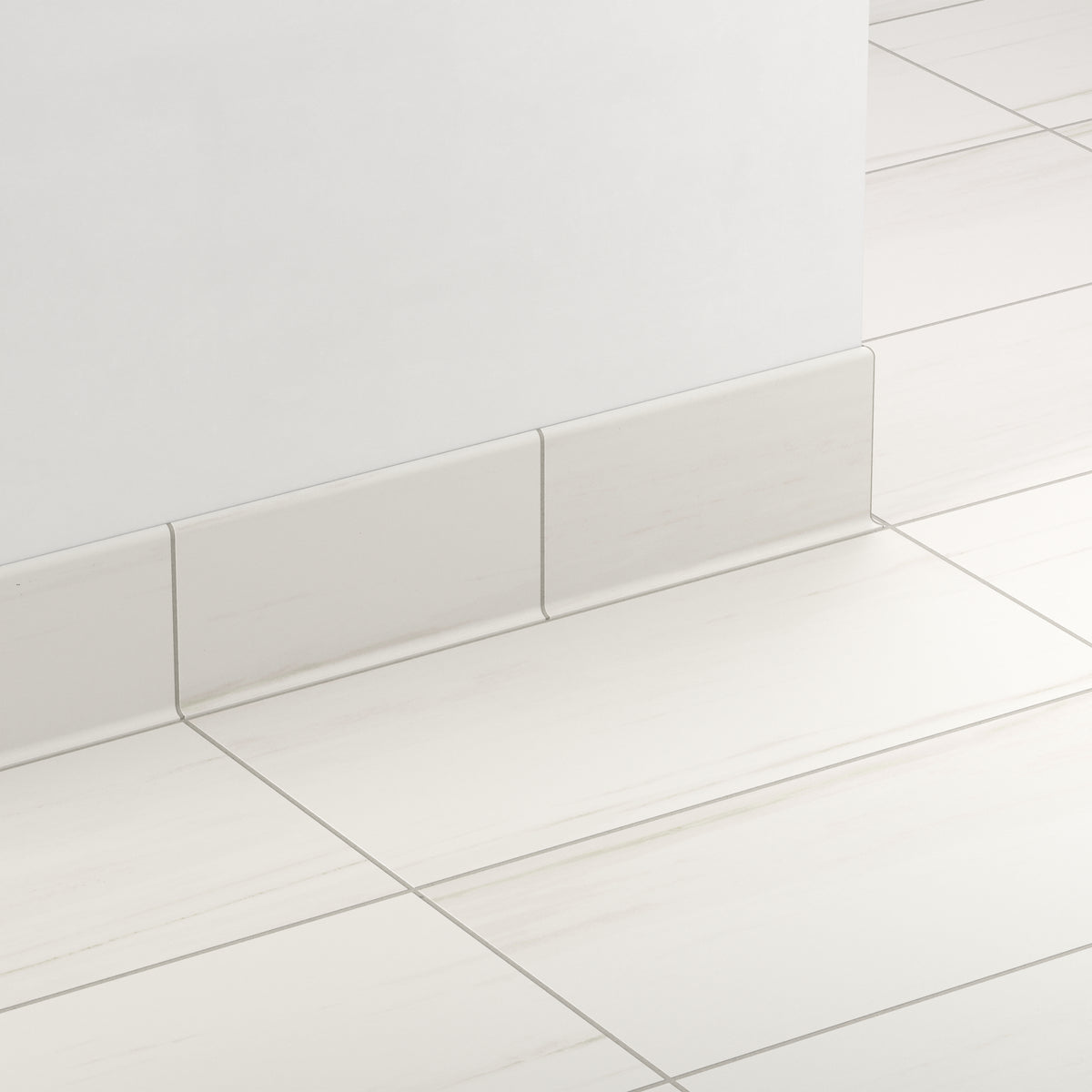 Chantel 6x12 Matte Porcelain Cove Base Tile in Dolomite