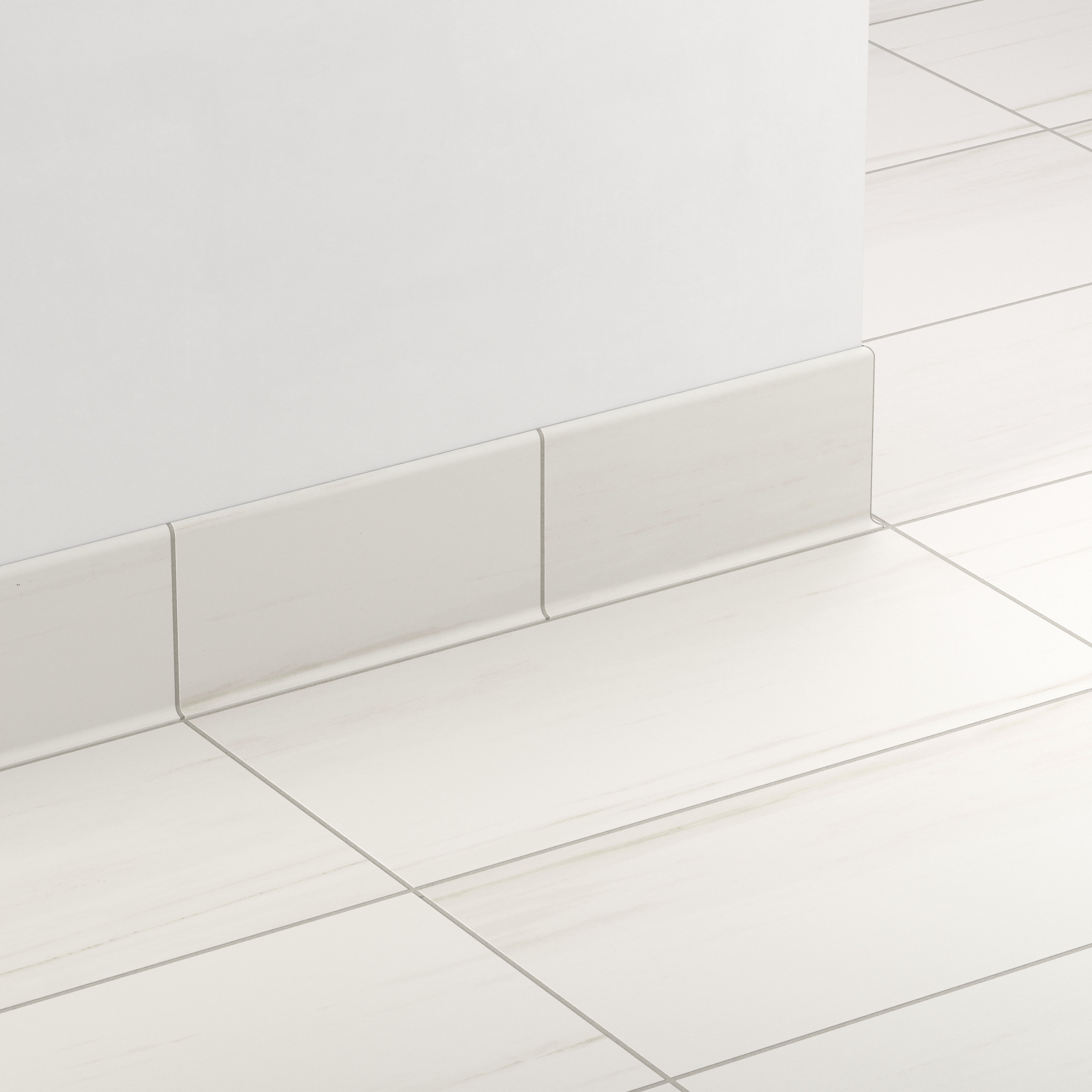 Chantel 6x12 Matte Porcelain Cove Base Tile in Dolomite