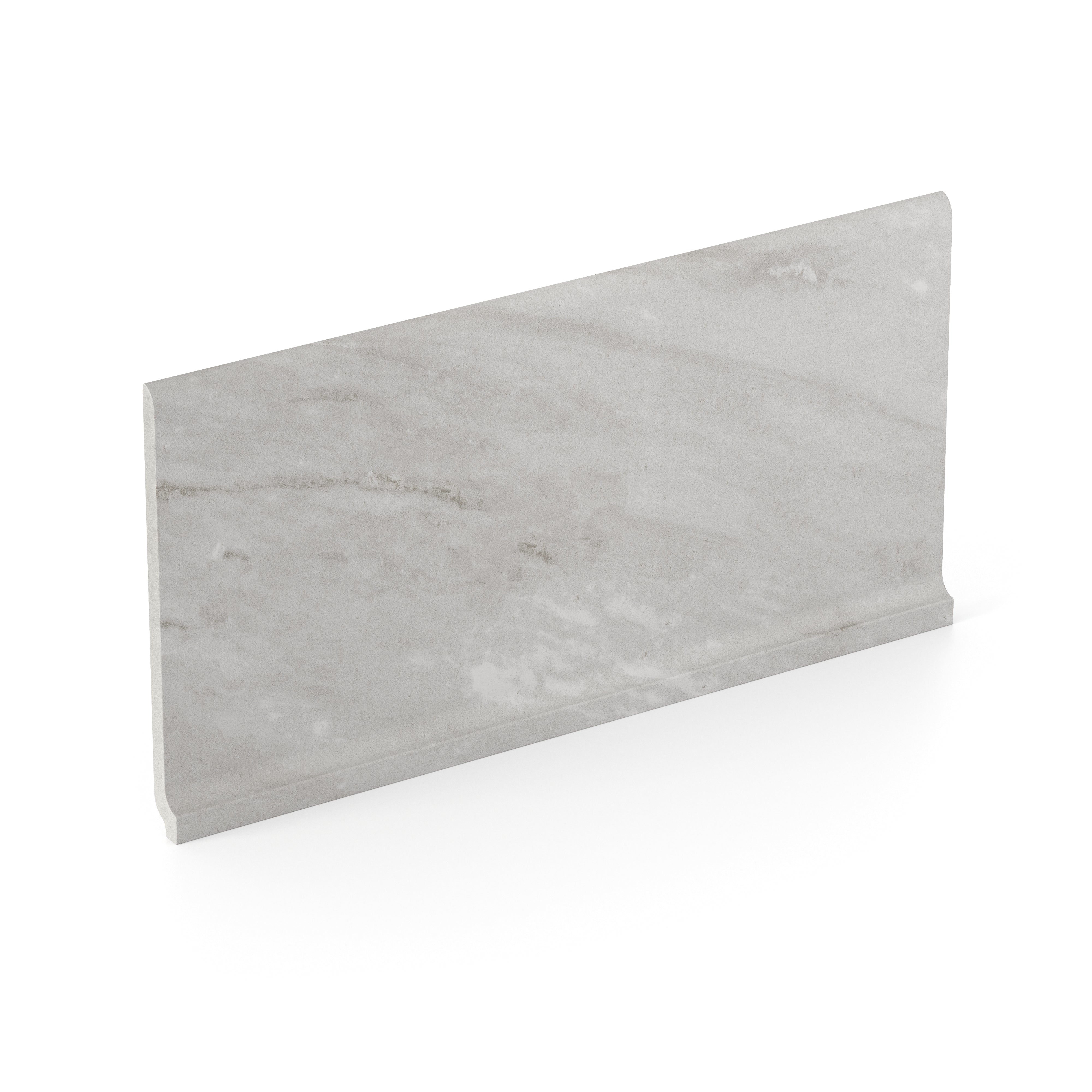 Chantel 6x12 Matte Porcelain Cove Base Tile in Alaska Grey