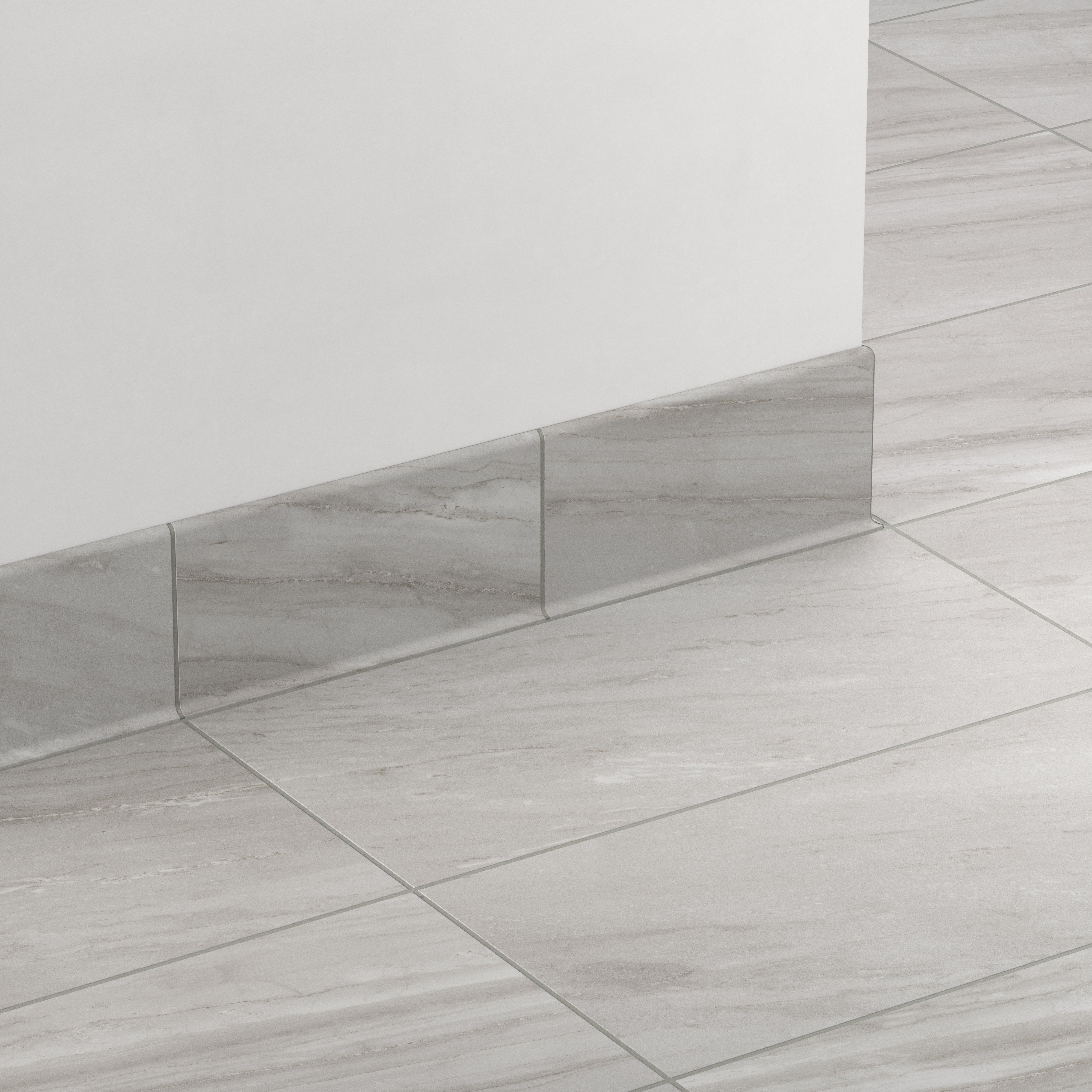 Chantel 6x12 Matte Porcelain Cove Base Tile in Alaska Grey