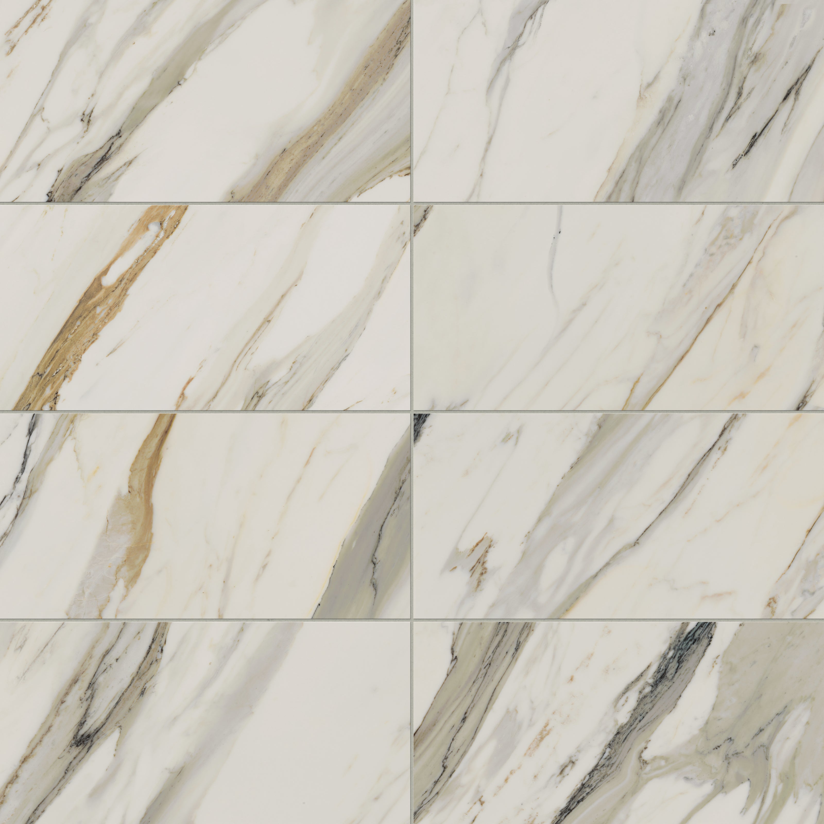 Aniston 12x24 Matte Porcelain Tile in Calacatta Cremo