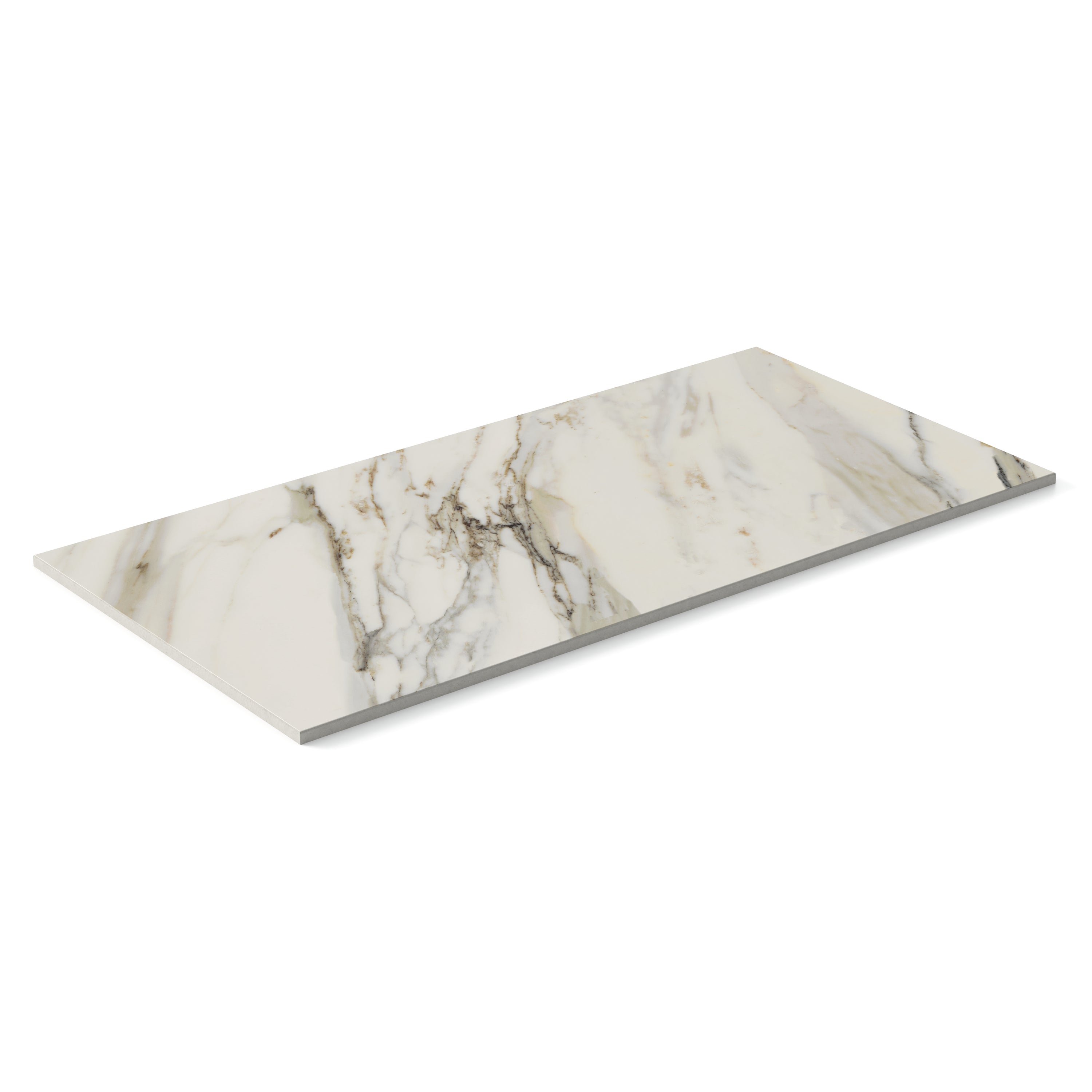 Aniston 12x24 Matte Porcelain Tile in Calacatta Cremo