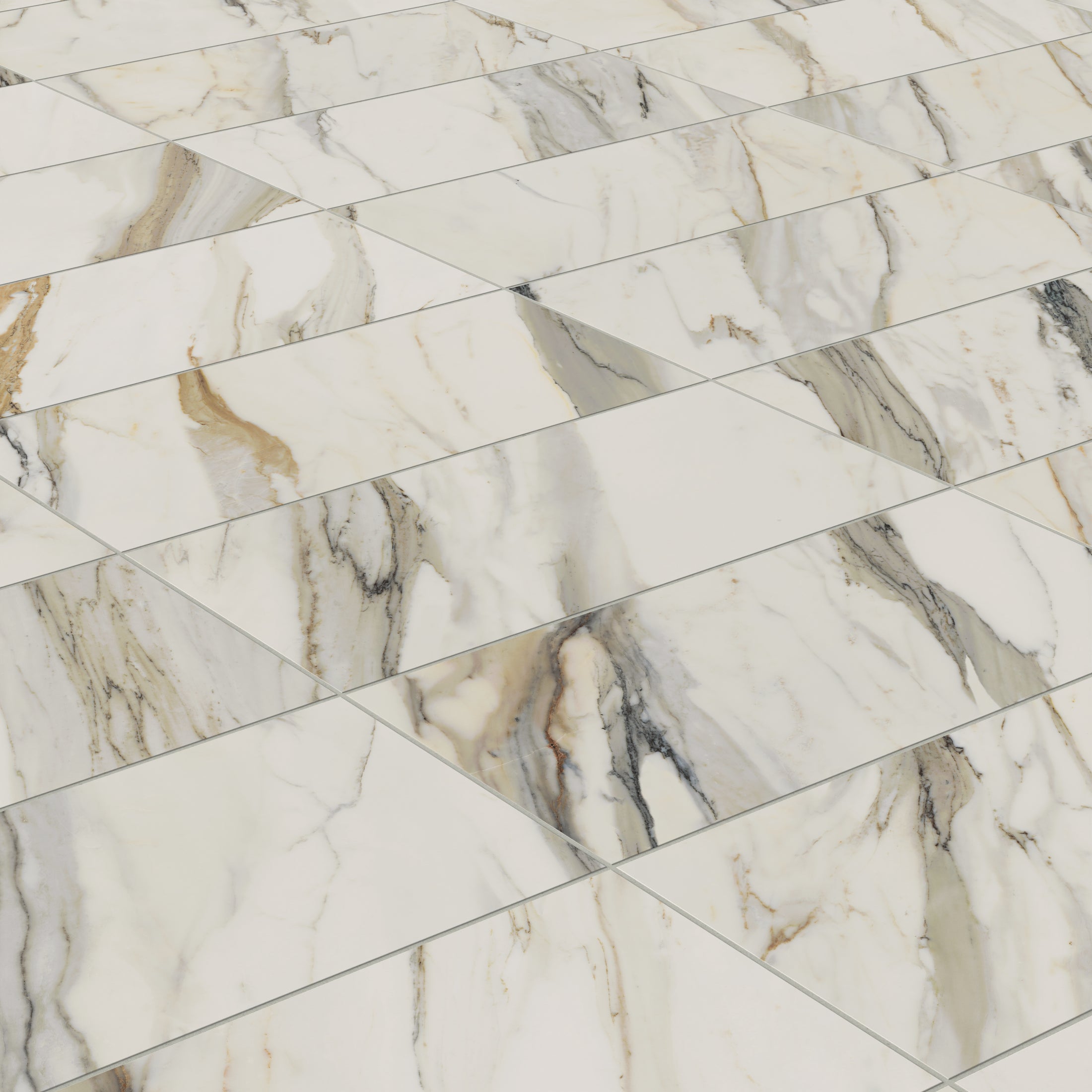 Aniston 12x24 Matte Porcelain Tile in Calacatta Cremo