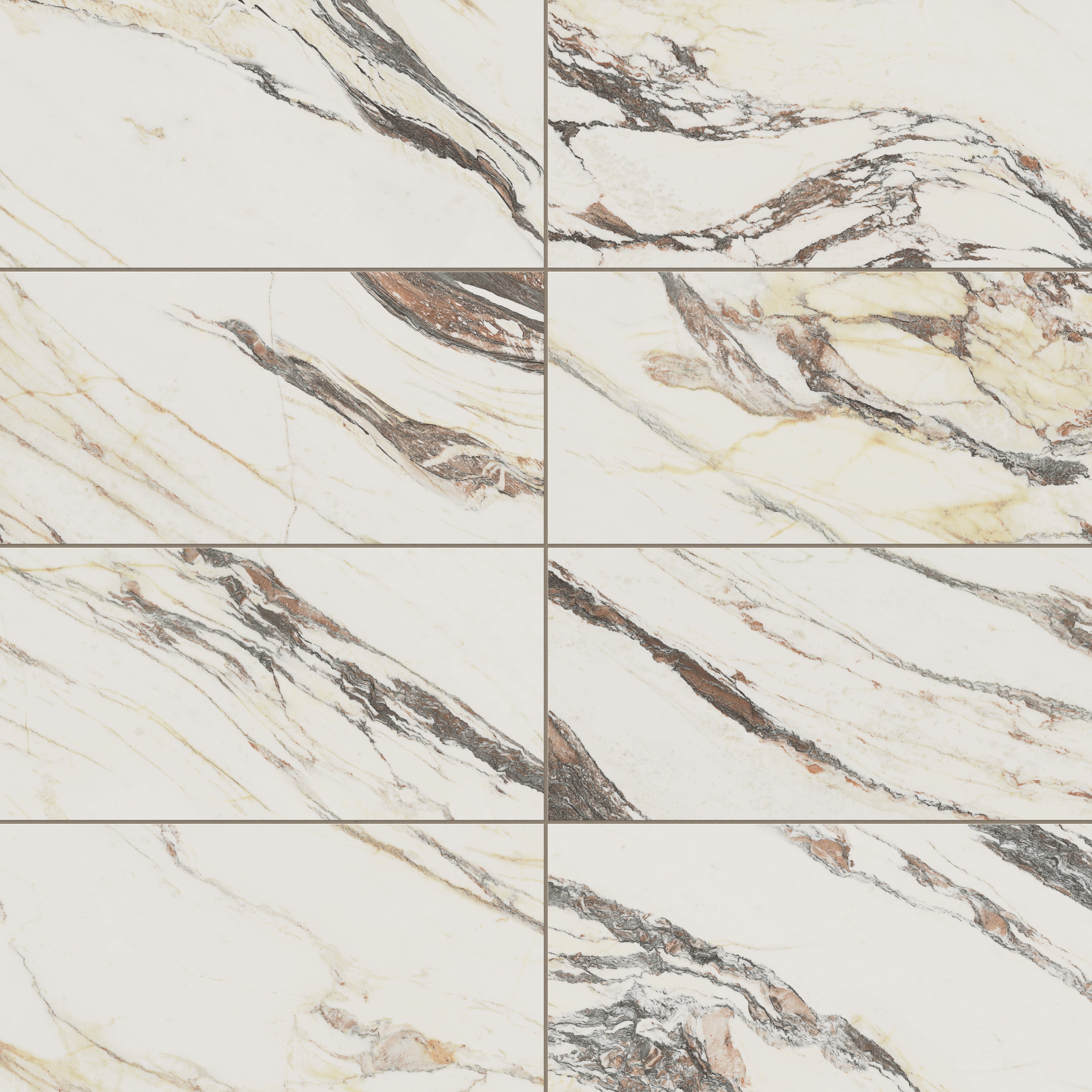 Aniston 12x24 Matte Porcelain Tile in Calacatta Viola