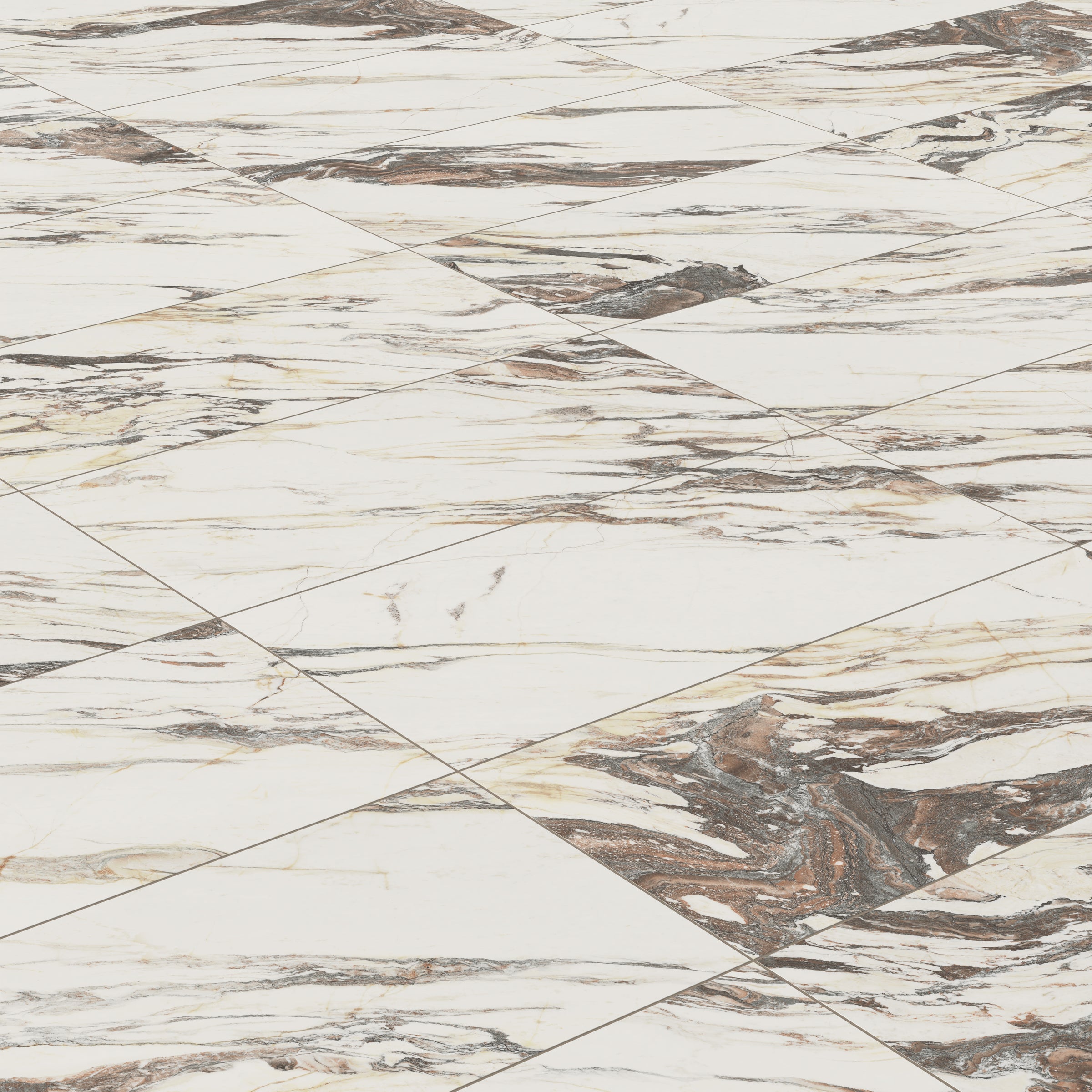 Aniston 24x48 Matte Porcelain Tile in Calacatta Viola