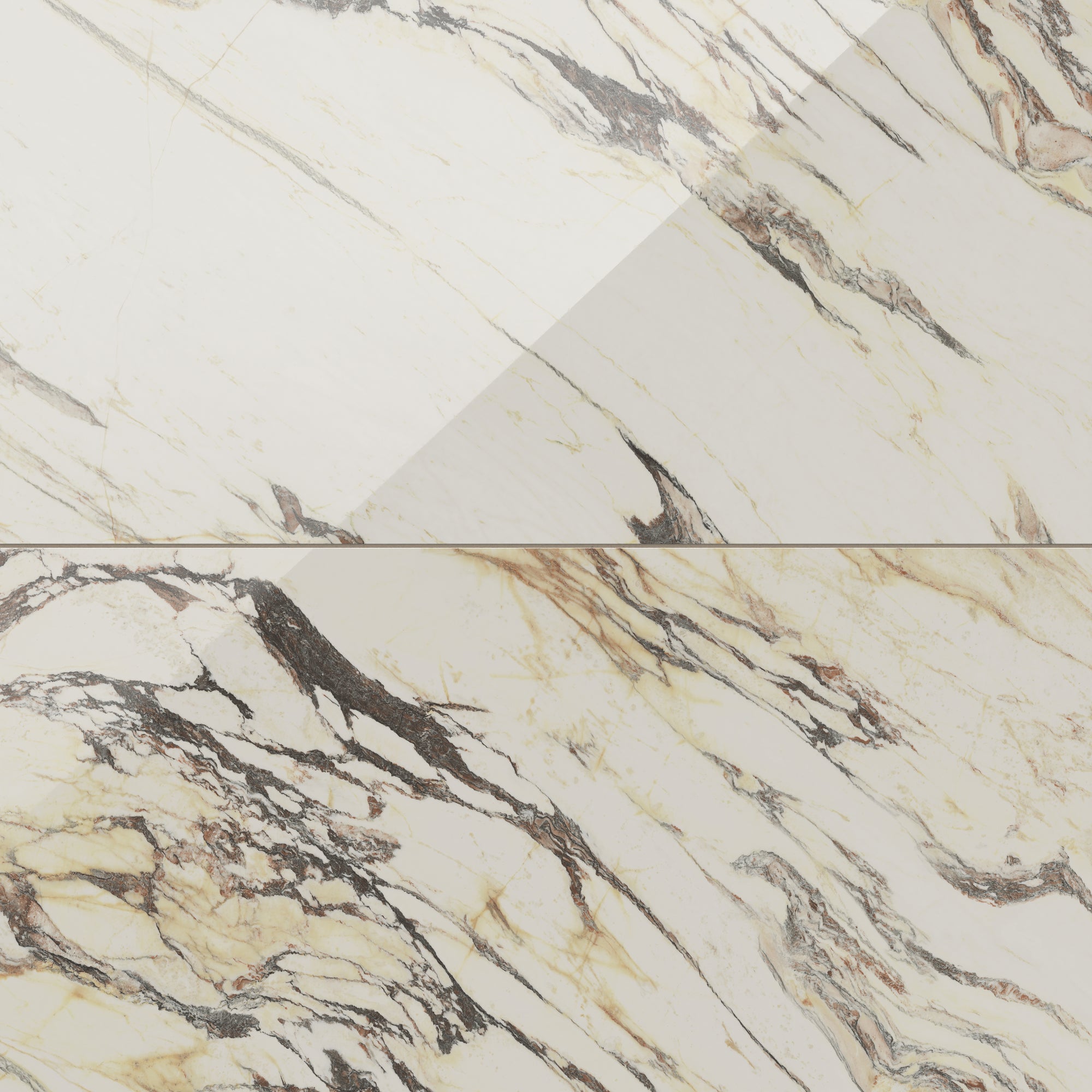 Aniston 24x48 Polished Porcelain Tile in Calacatta Viola