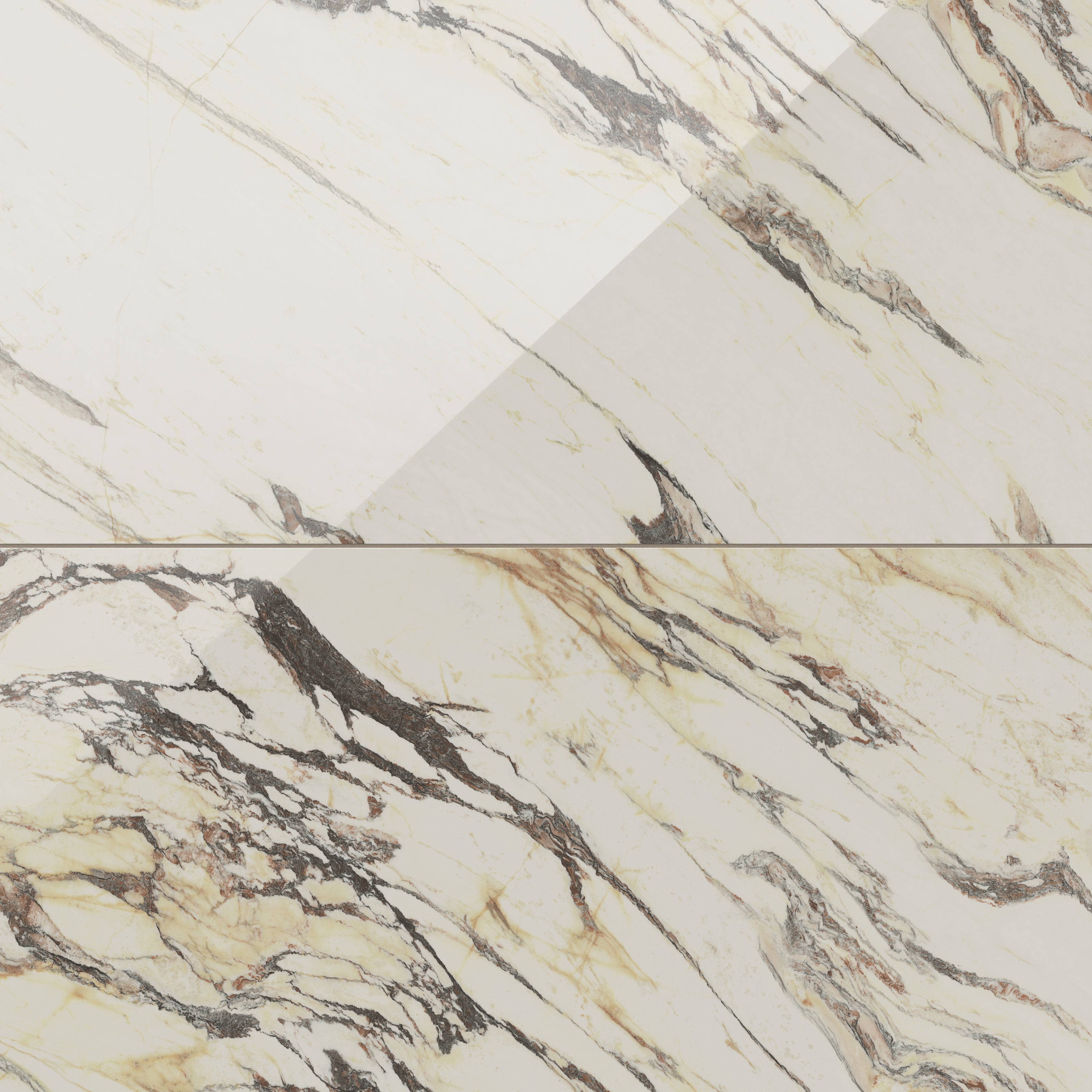 Aniston 24x48 Polished Porcelain Tile in Calacatta Viola