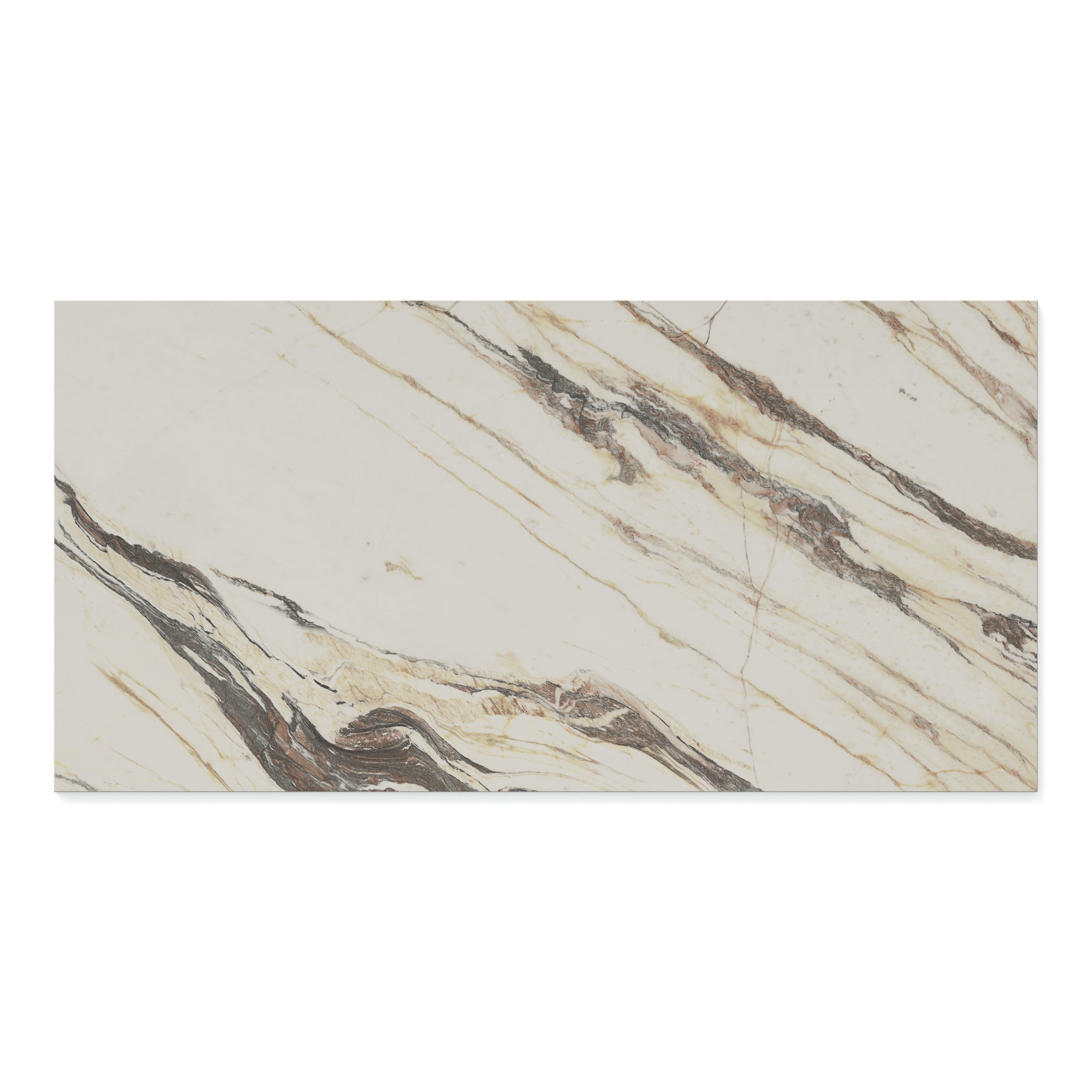 Aniston 24x48 Polished Porcelain Tile in Calacatta Viola