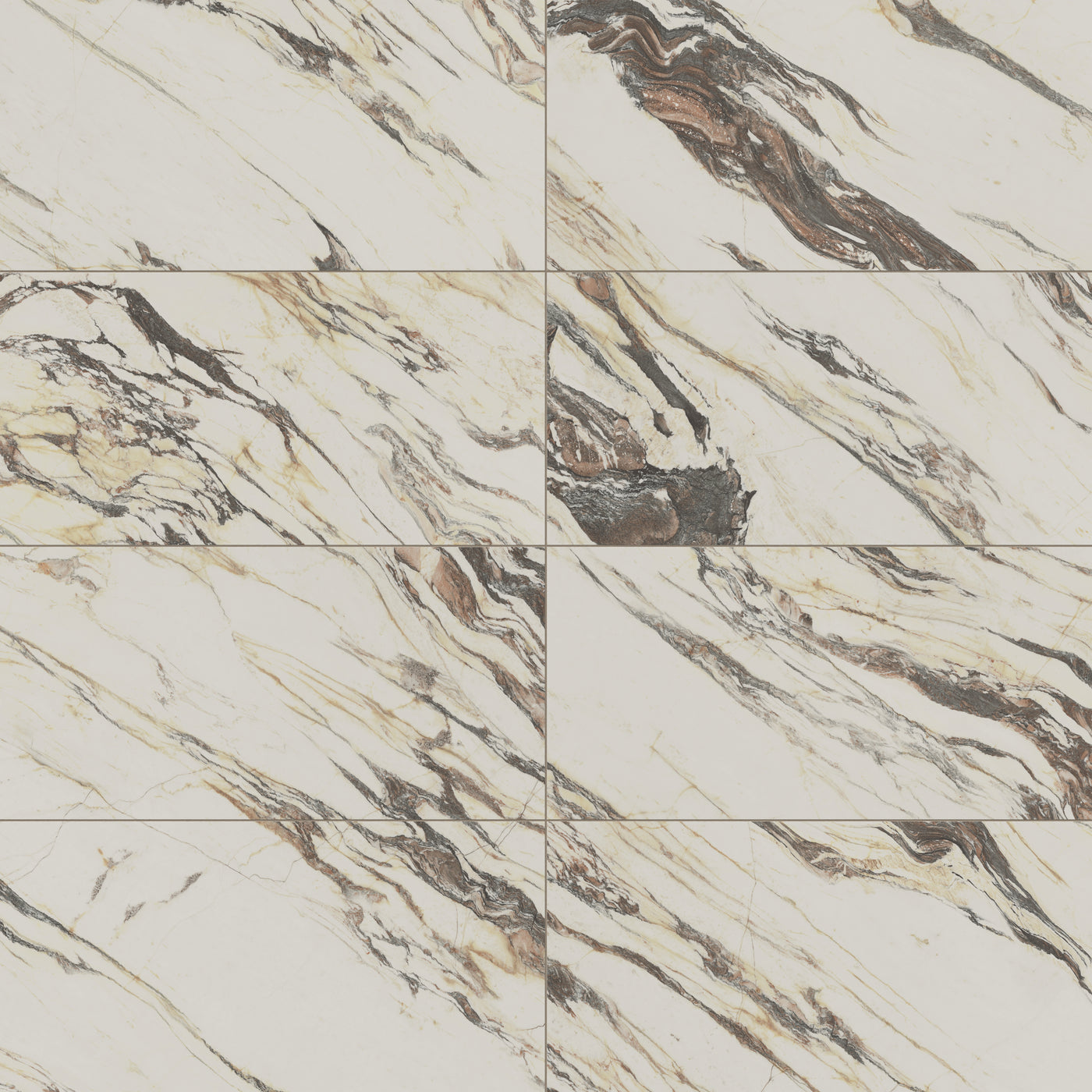 Aniston 24x48 Polished Porcelain Tile in Calacatta Viola