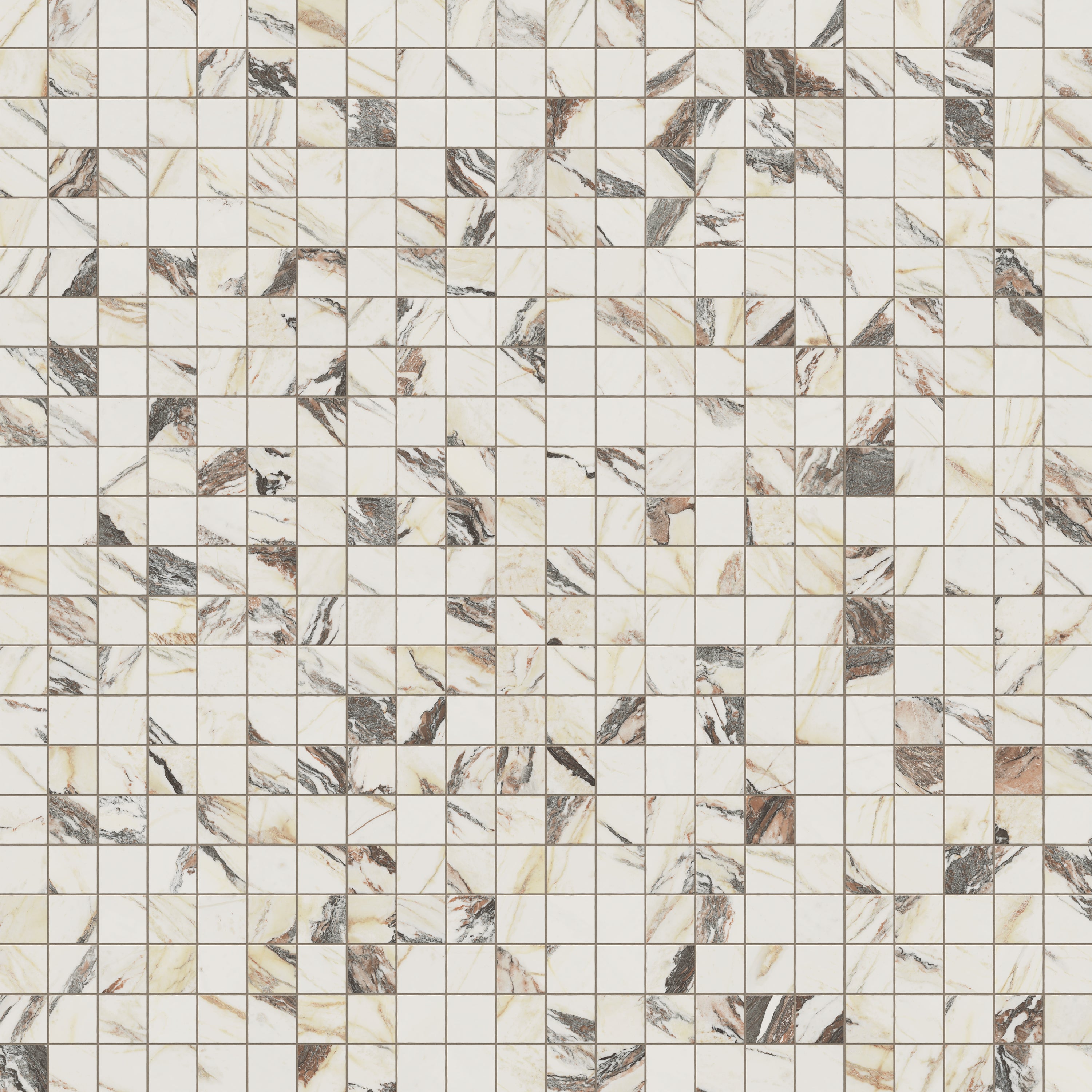 Aniston 2x2 Matte Porcelain Mosaic Tile in Calacatta Viola