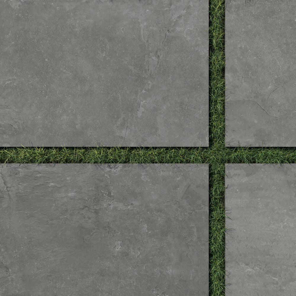 Wren 24x36 Grip Porcelain 2cm Paver Tile in Charcoal