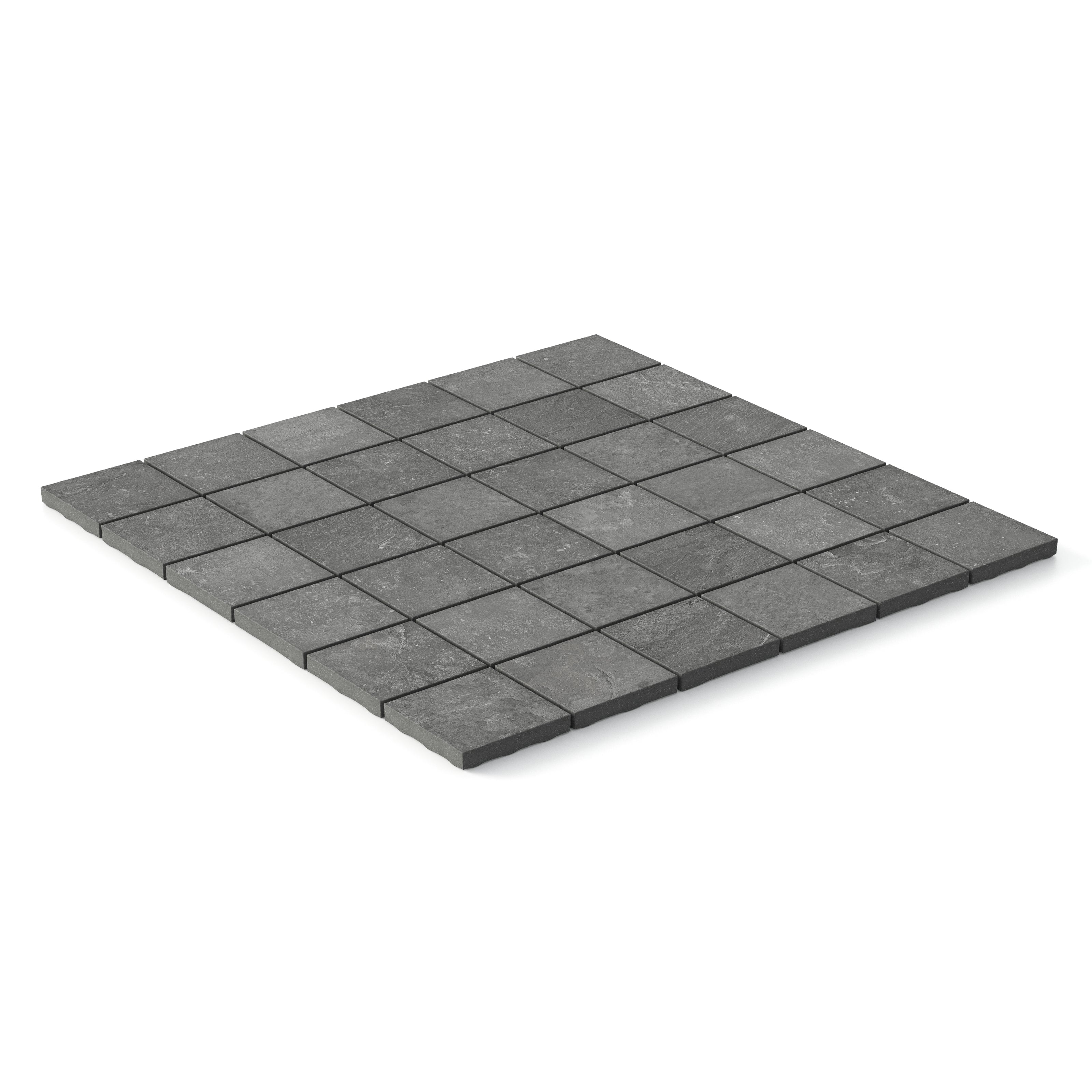 Wren 2x2 Matte Porcelain Mosaic Tile in Charcoal