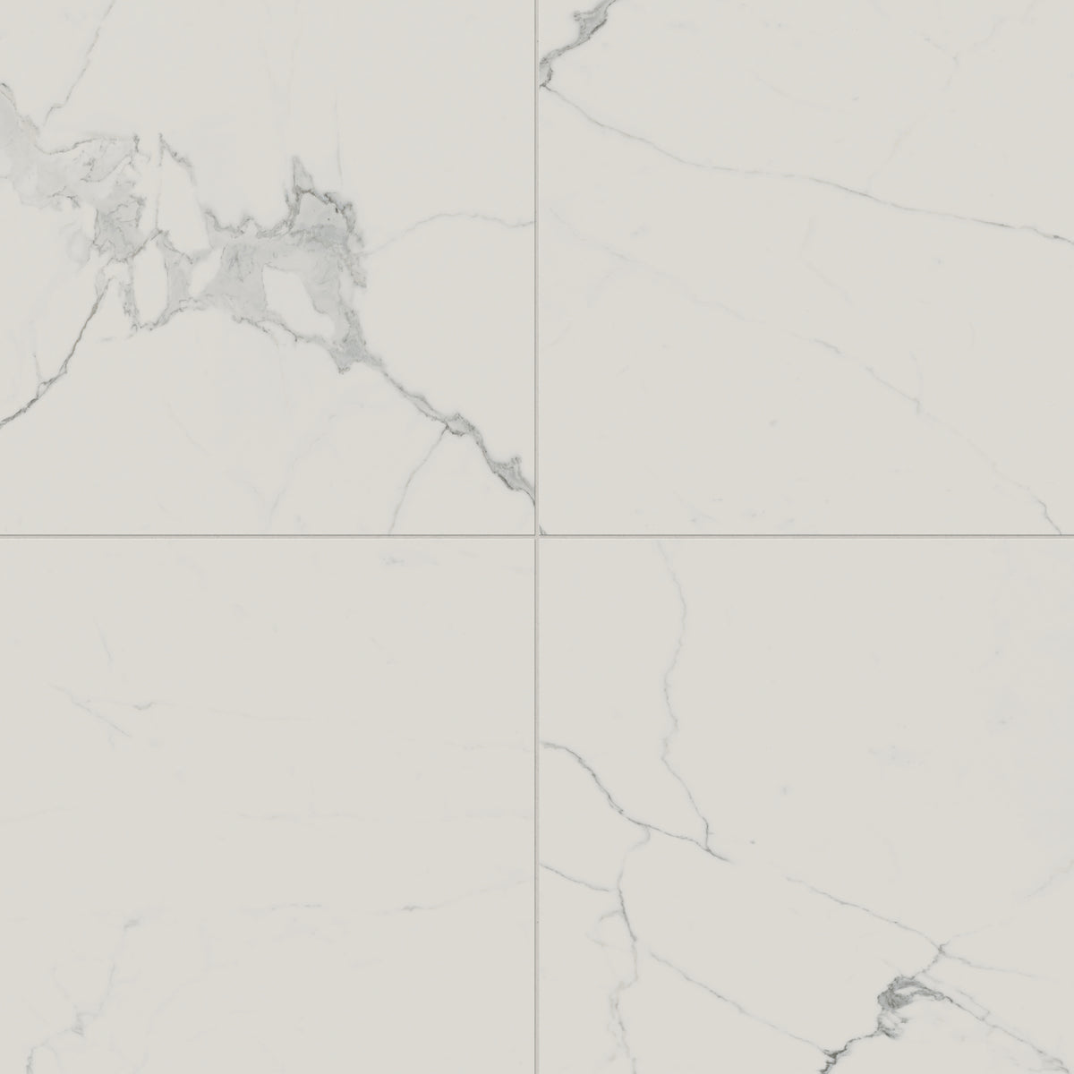 Leona 24x24 Matte Porcelain Tile in Calacatta