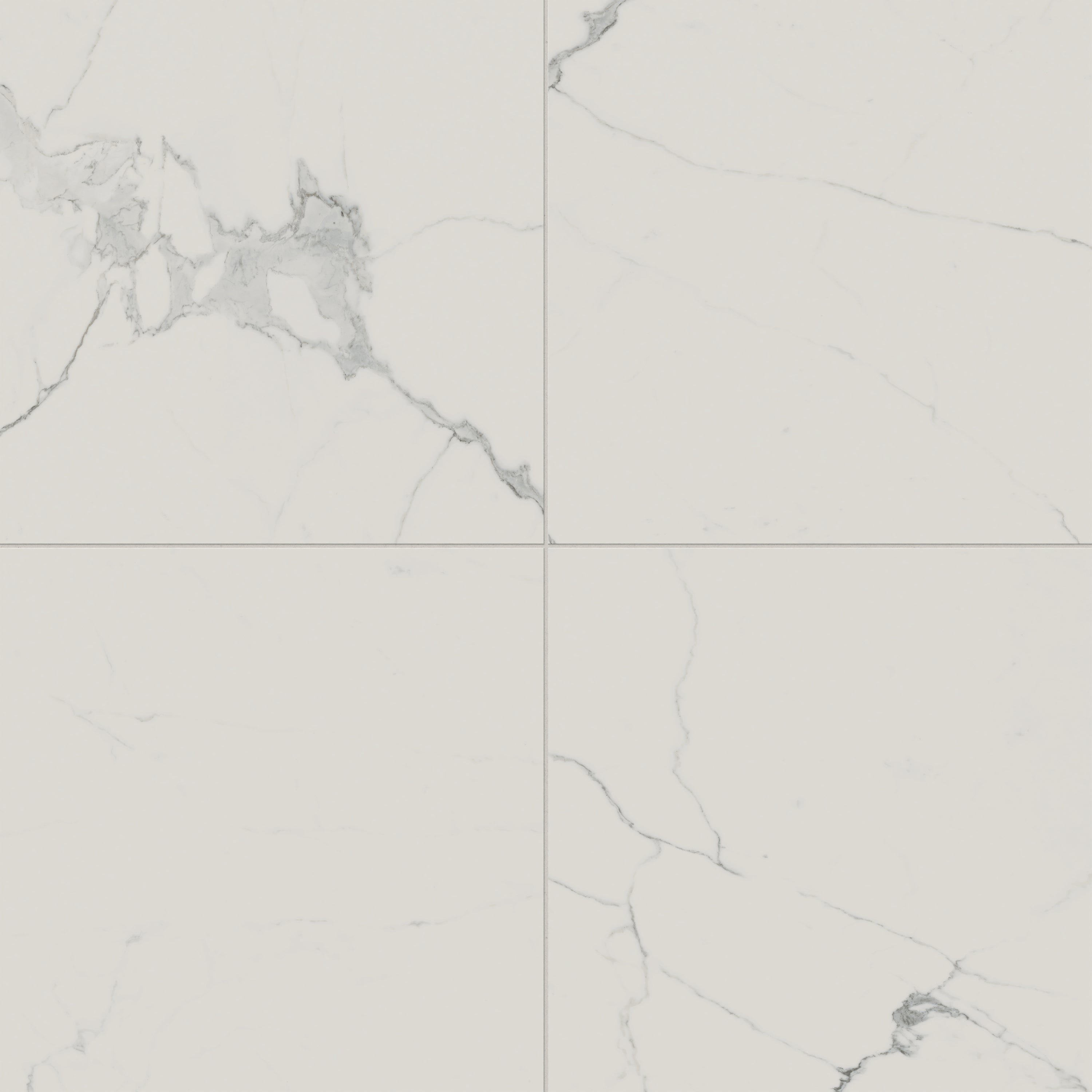 Leona 24x24 Matte Porcelain Tile in Calacatta