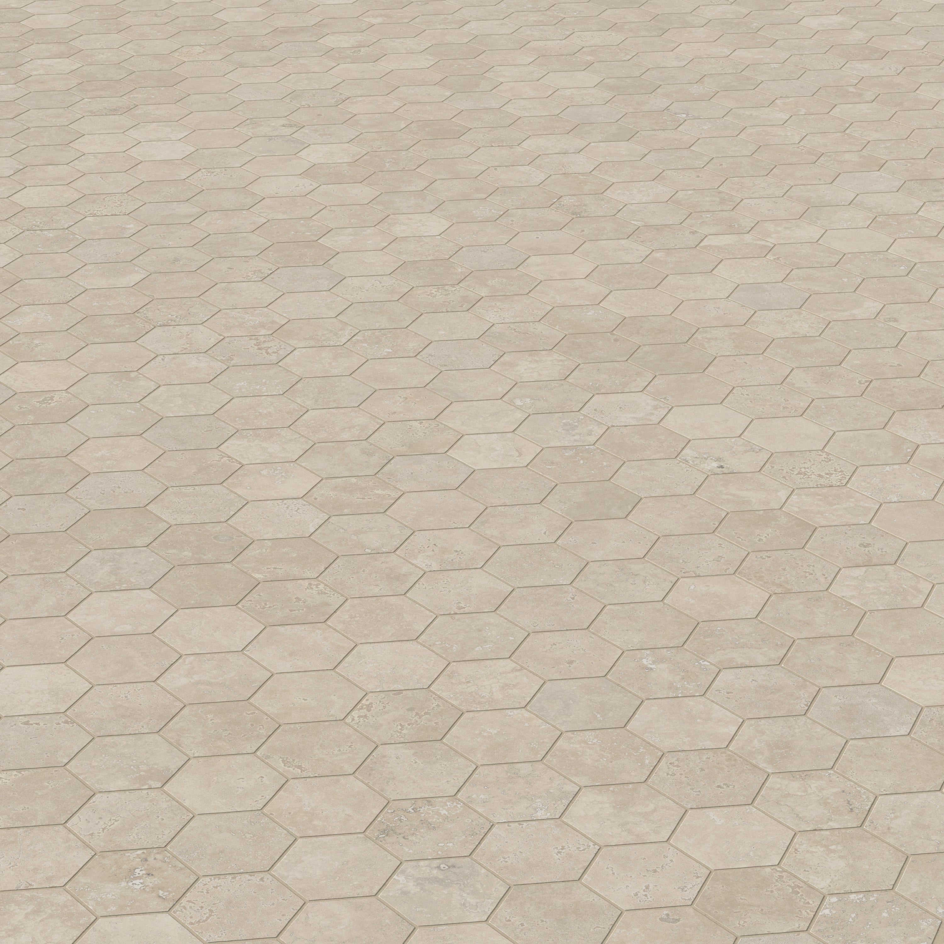 Leona 3x3 Matte Porcelain Hexagon Mosaic Tile in Marfil