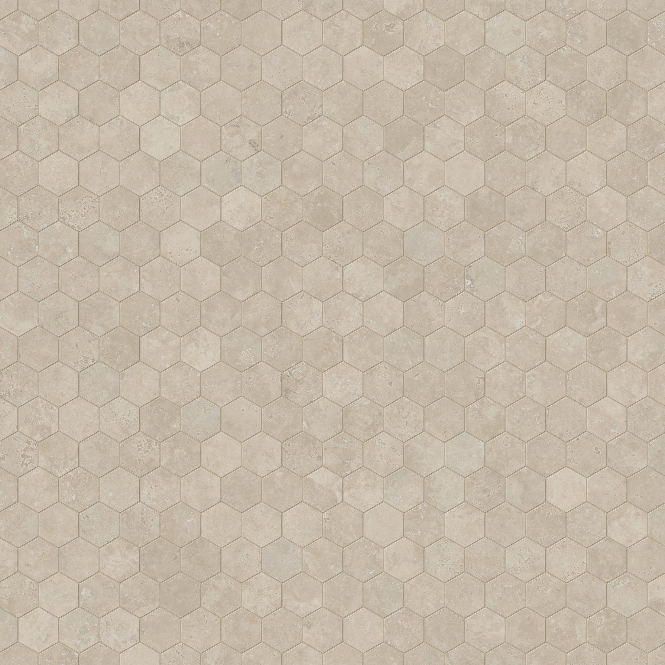 Leona 3x3 Matte Porcelain Hexagon Mosaic Tile in Marfil