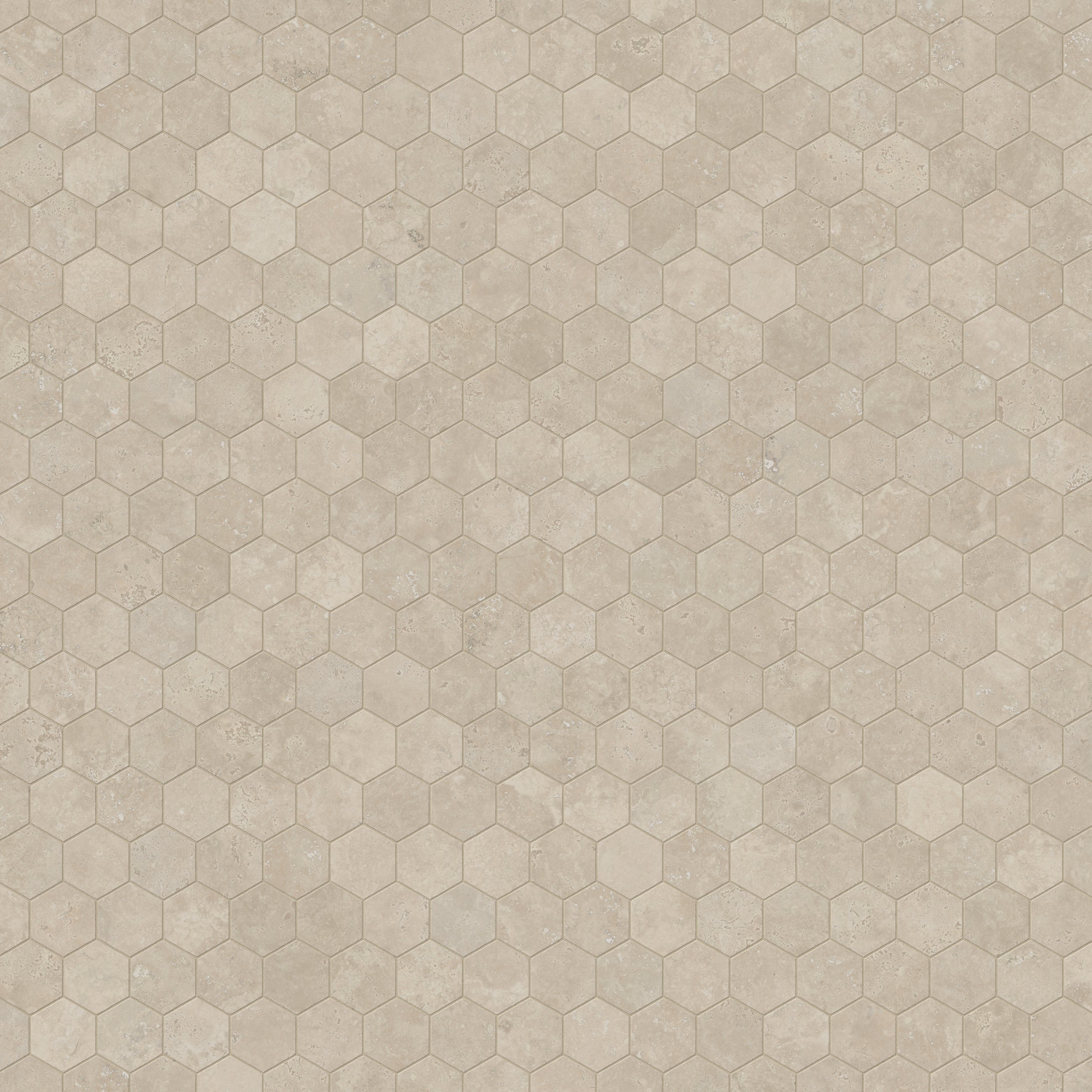 Leona 3x3 Matte Porcelain Hexagon Mosaic Tile in Marfil