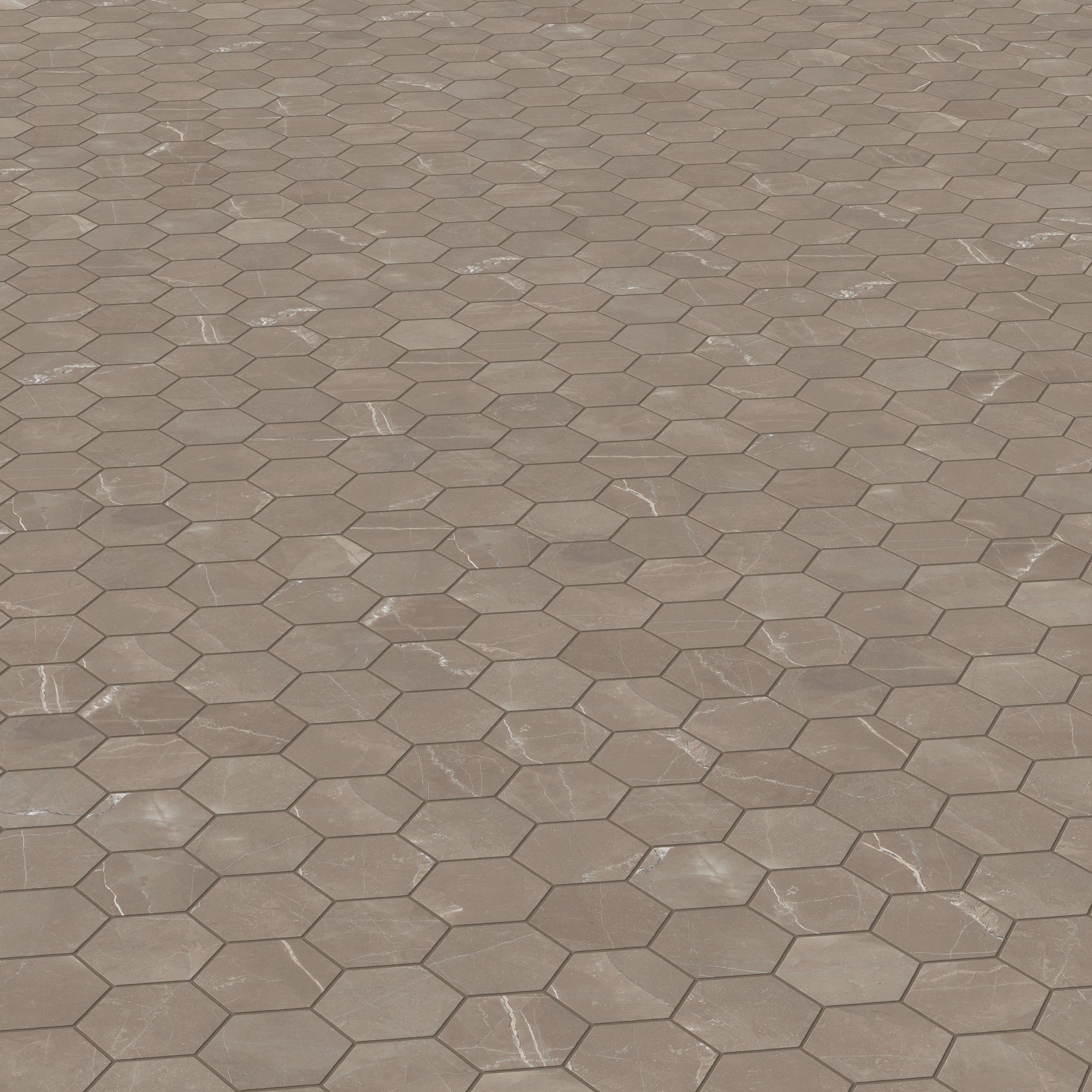 Leona 3x3 Matte Porcelain Hexagon Mosaic Tile in Amani Bronze