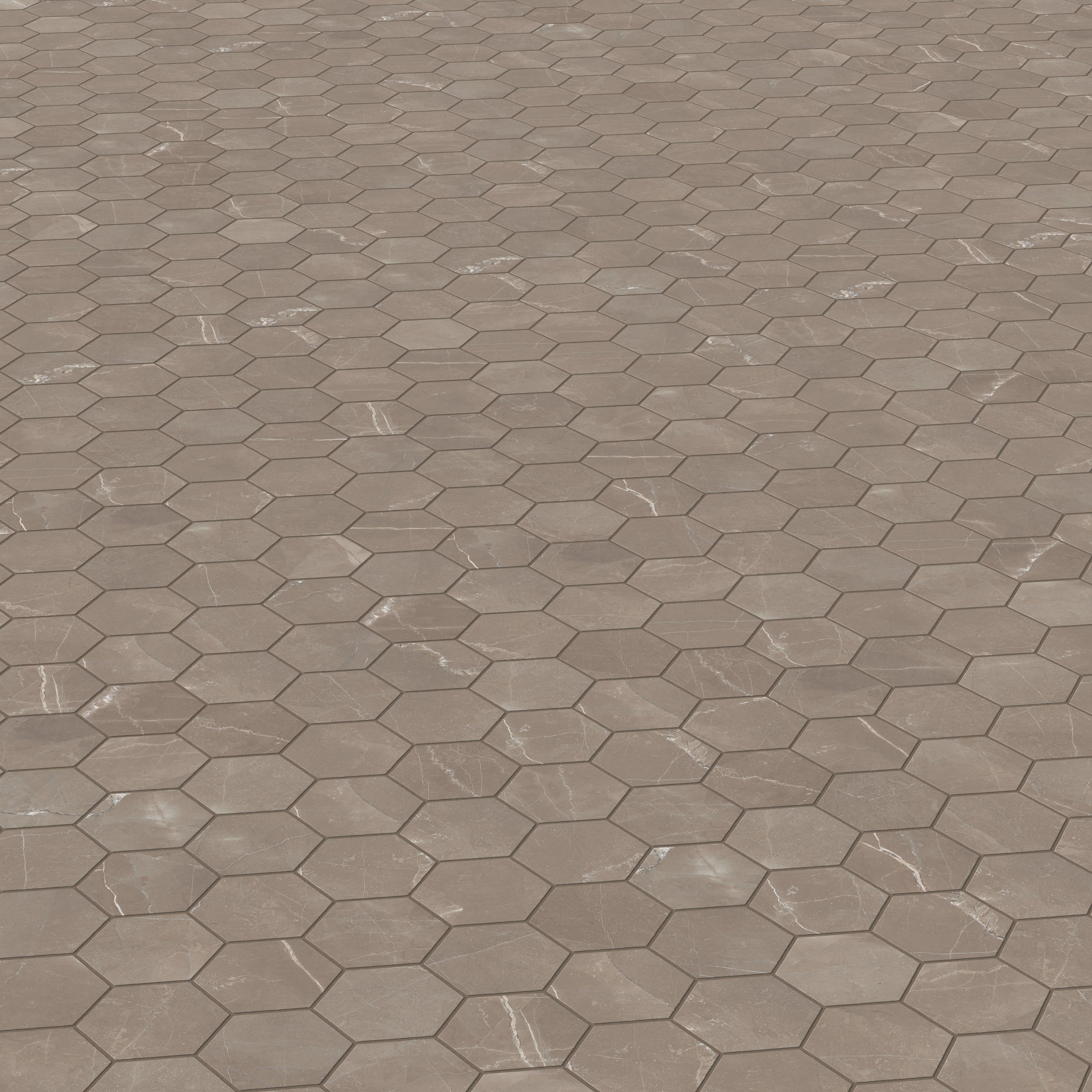 Leona 3x3 Matte Porcelain Hexagon Mosaic Tile in Amani Bronze