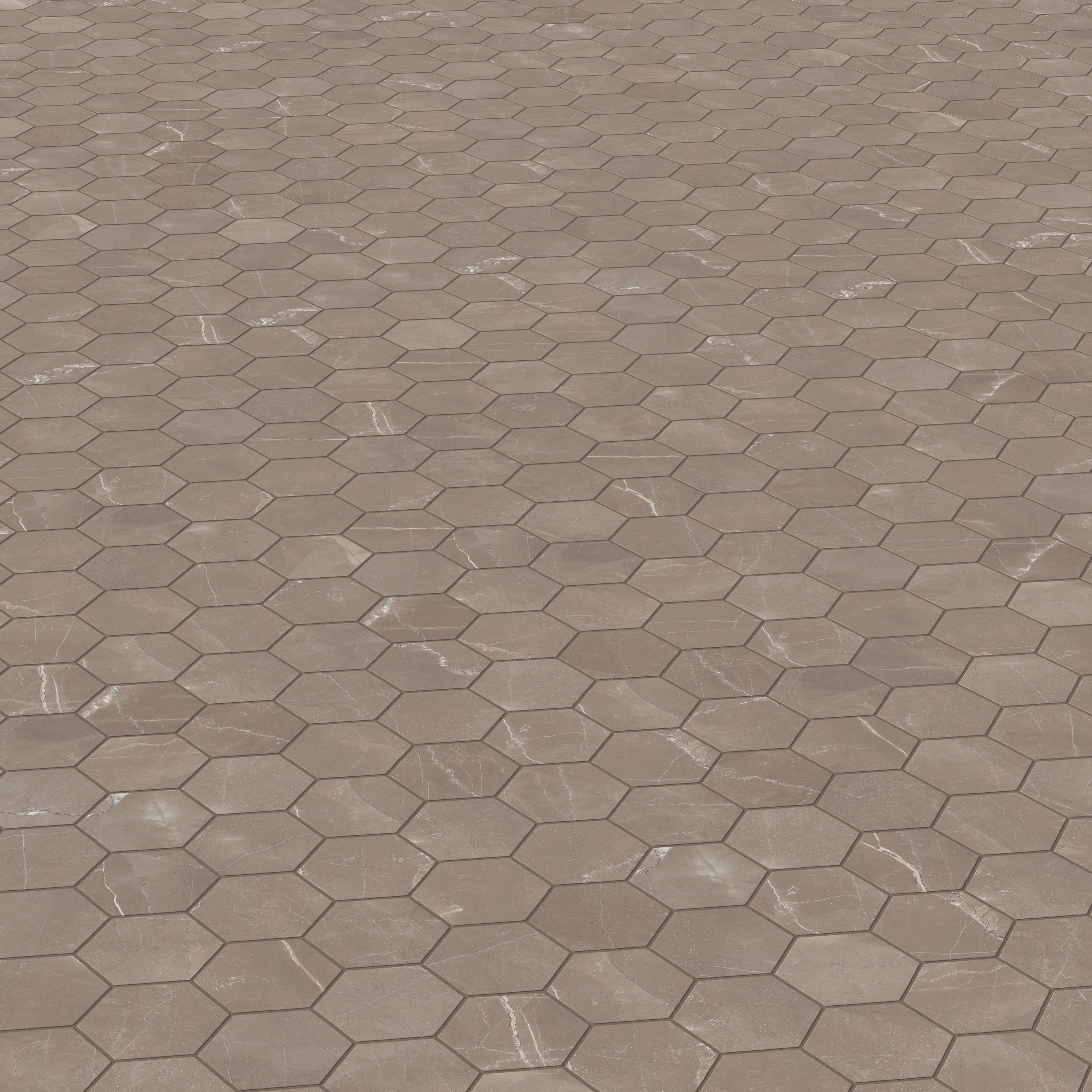 Leona 3x3 Matte Porcelain Hexagon Mosaic Tile in Amani Bronze