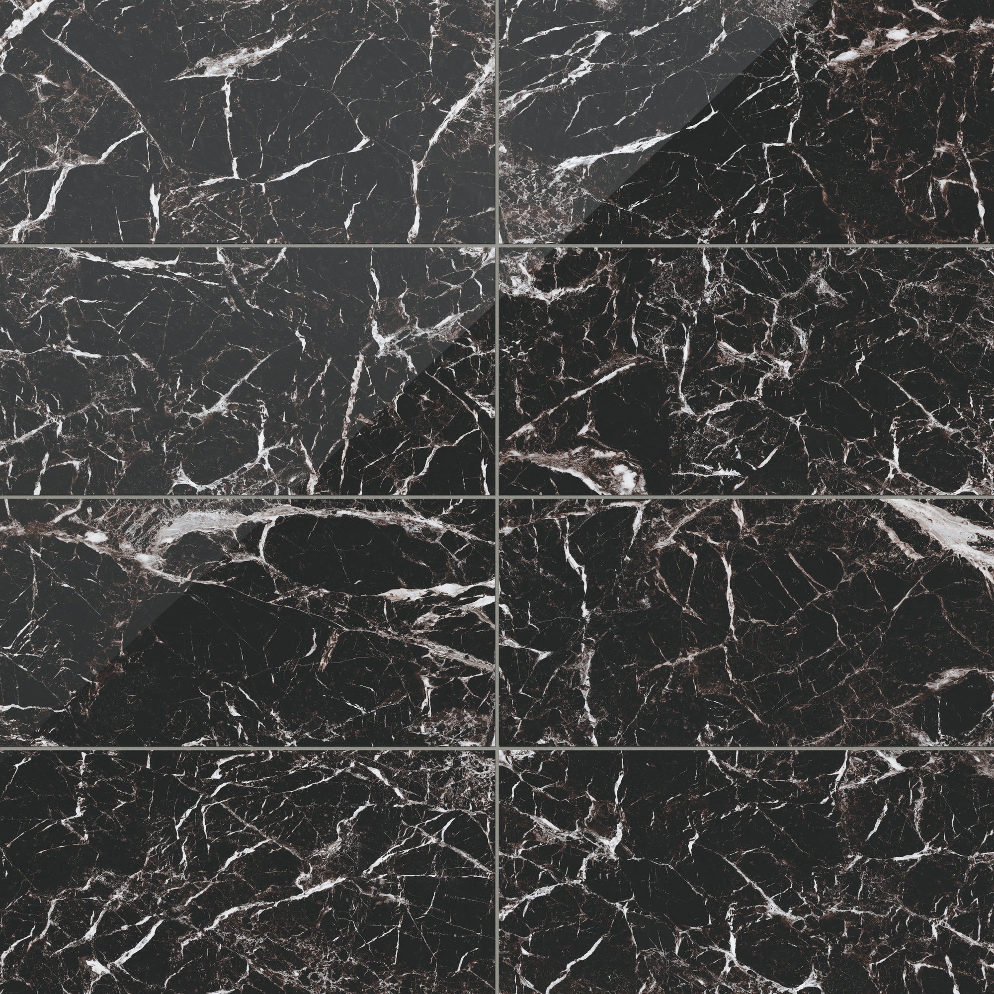 Blair 12x24 Polished Porcelain Tile in Marmo Black