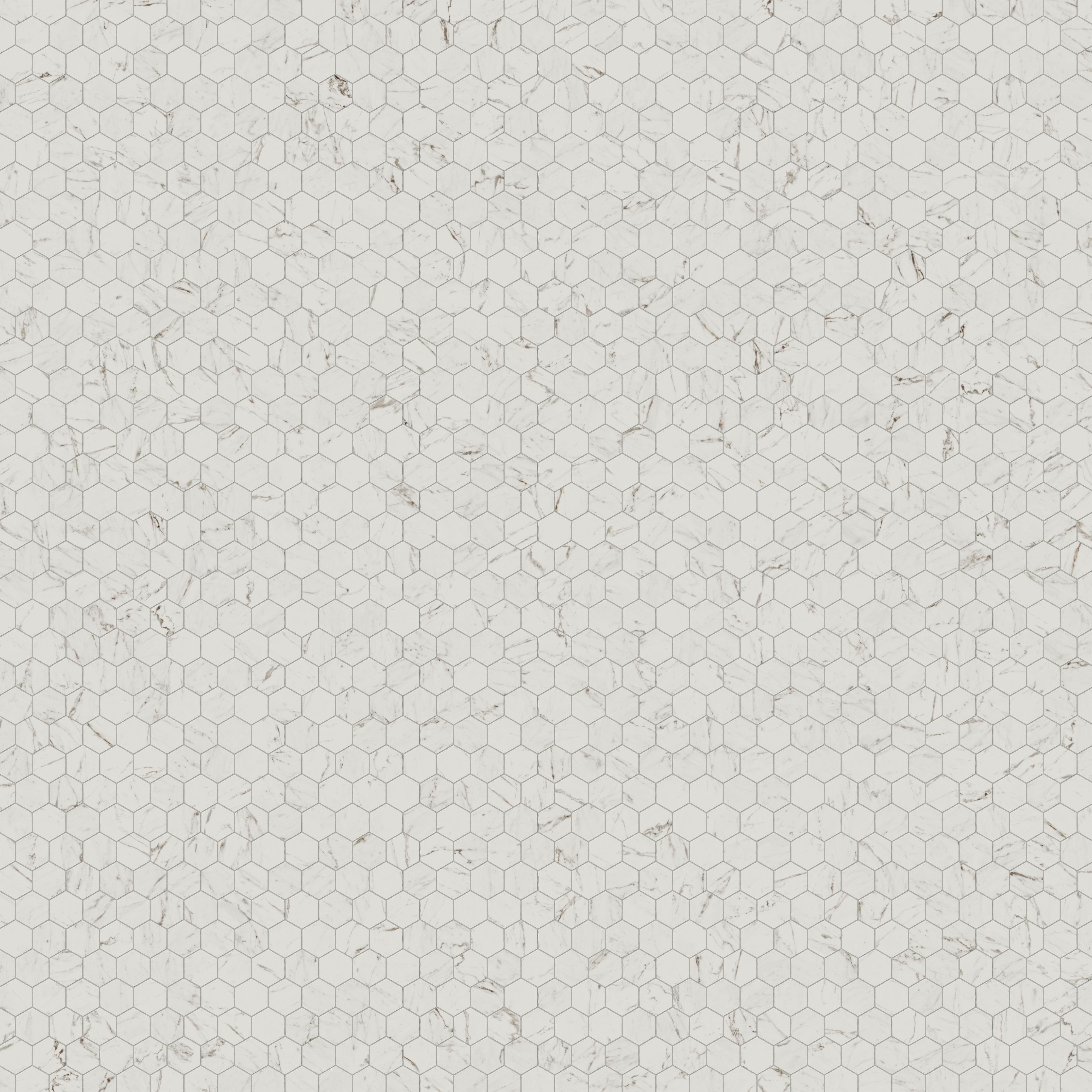 Blair 3x3 Polished Porcelain Hexagon Mosaic Tile in White Carrara