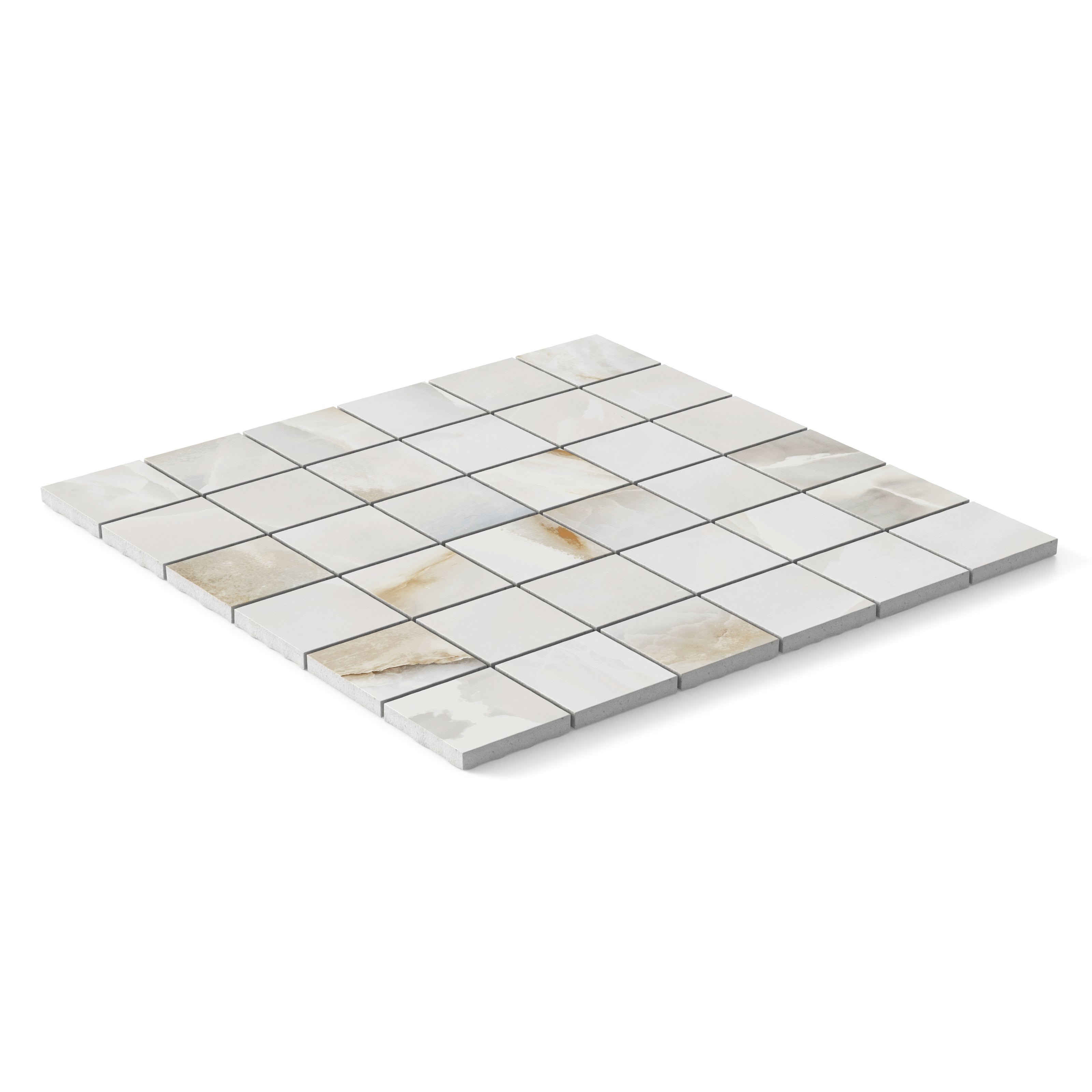 Astrid 2x2 Matte Porcelain Mosaic Tile in Pearl