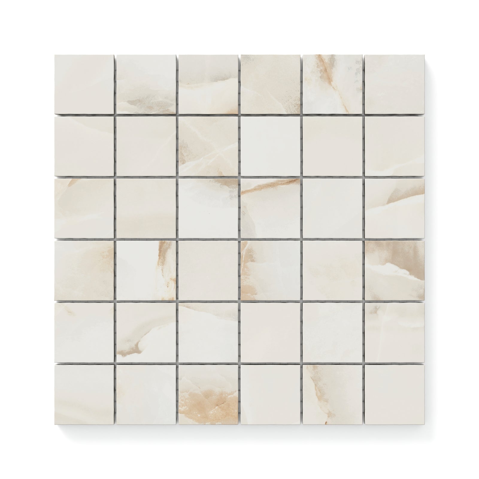 Astrid 2x2 Matte Porcelain Mosaic Tile in Alabaster