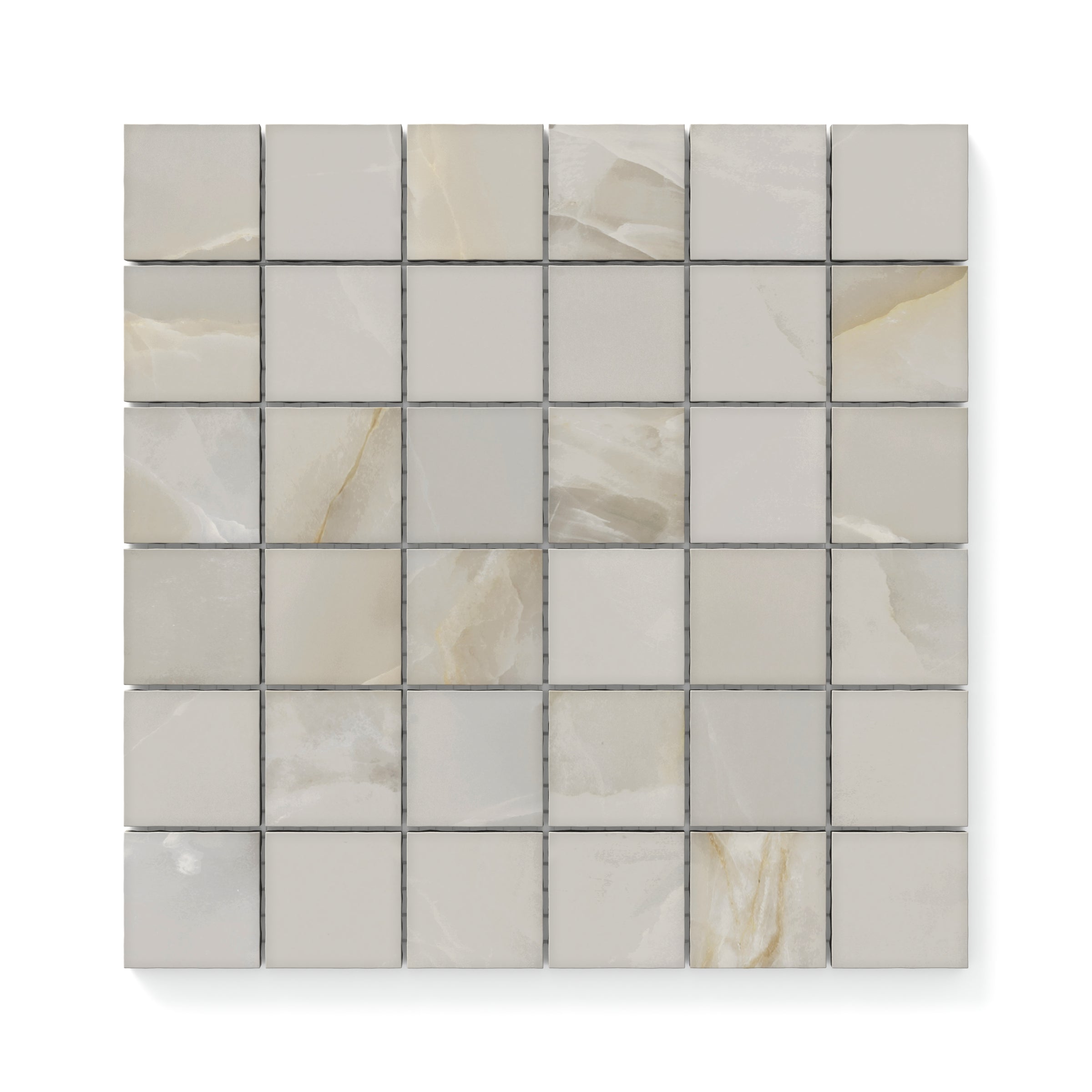 Astrid 2x2 Matte Porcelain Mosaic Tile in Oyster