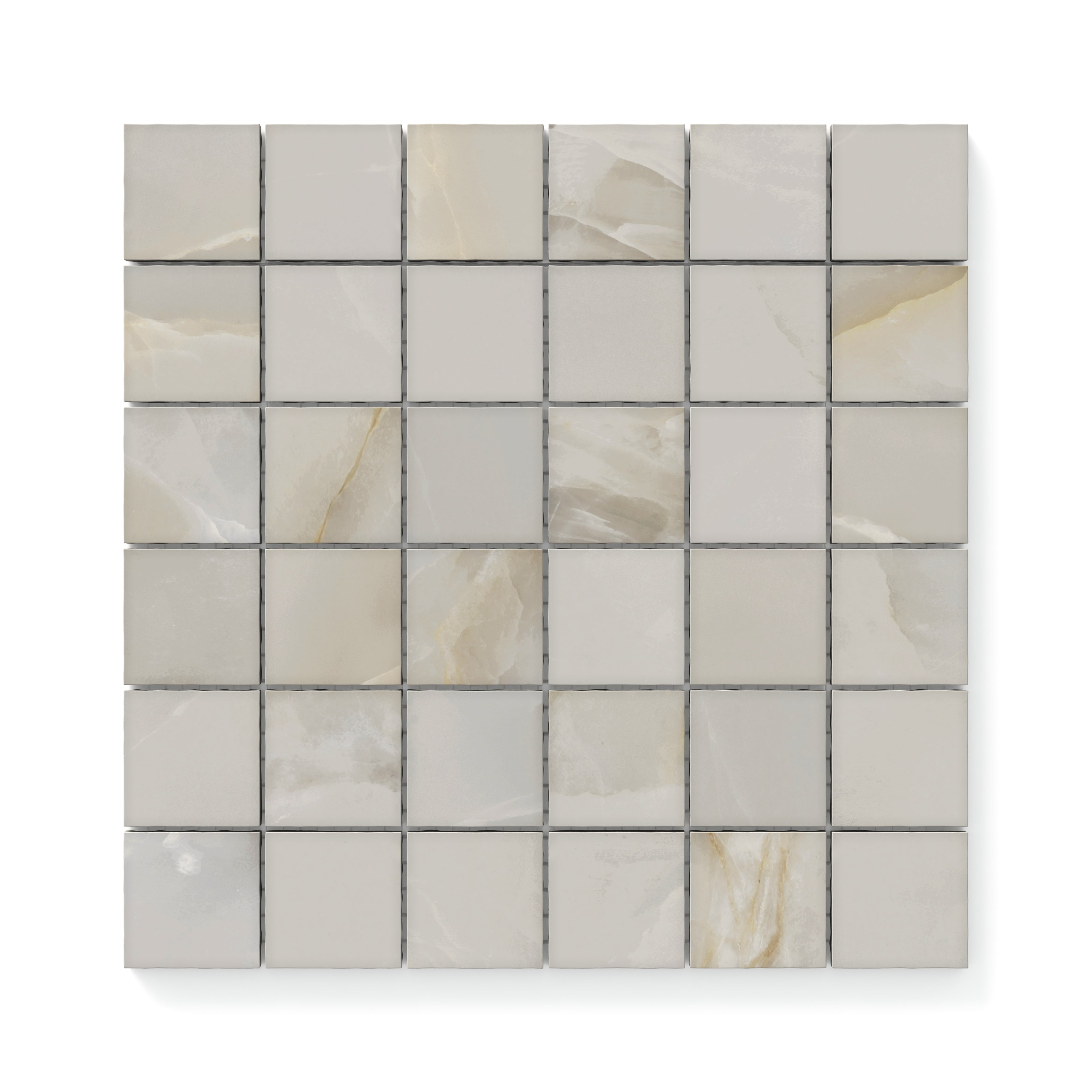 Astrid 2x2 Matte Porcelain Mosaic Tile in Oyster