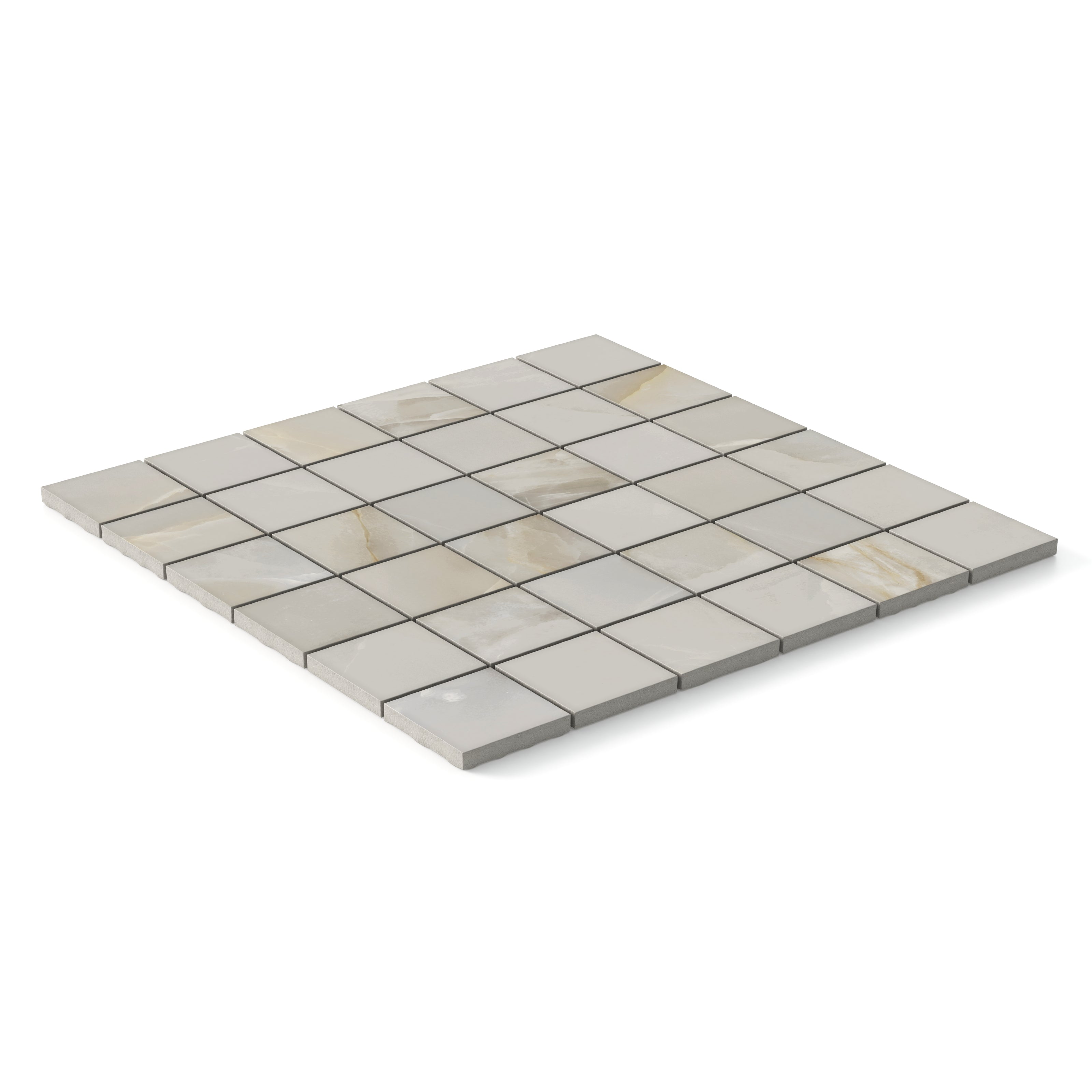 Astrid 2x2 Matte Porcelain Mosaic Tile in Oyster