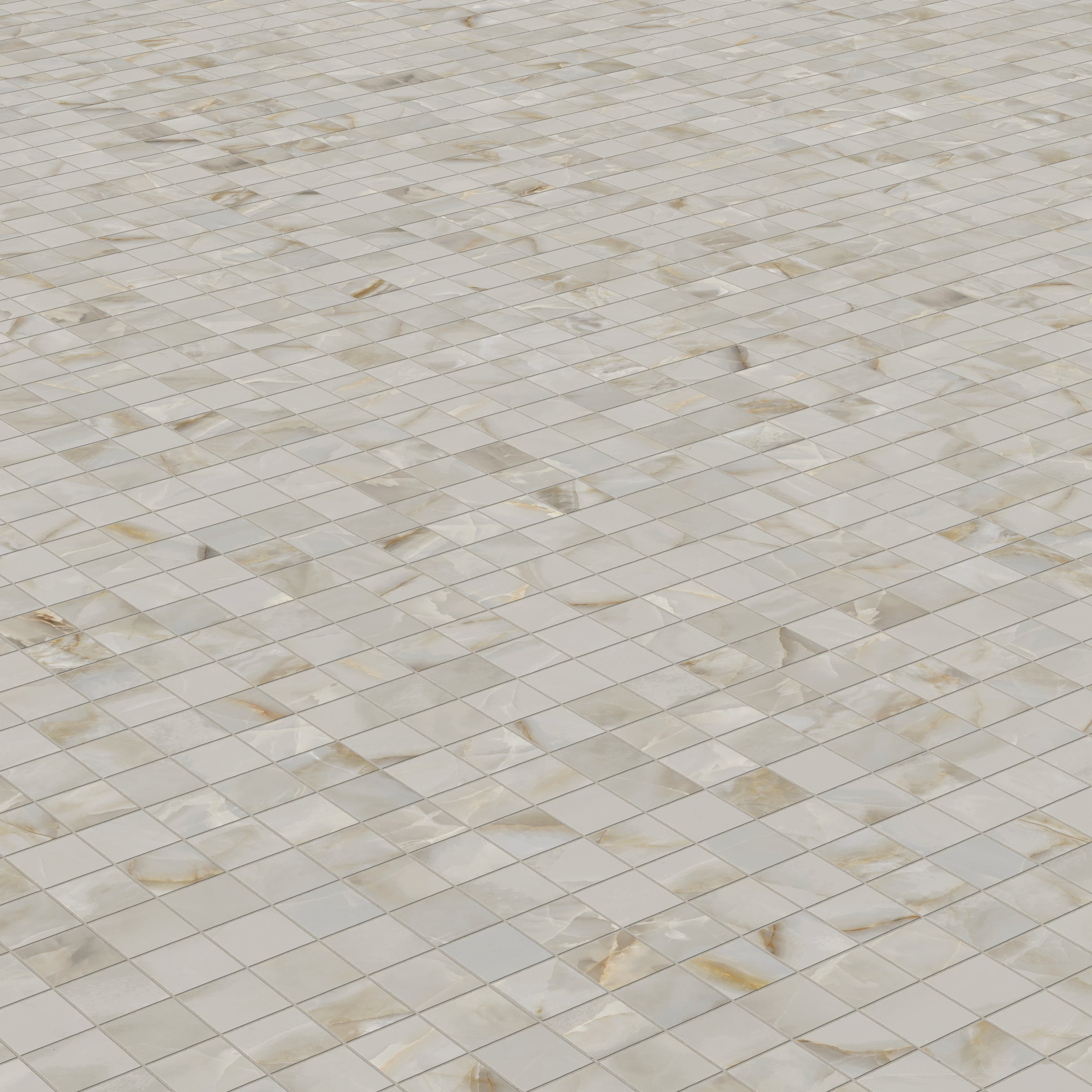Astrid 2x2 Matte Porcelain Mosaic Tile in Oyster