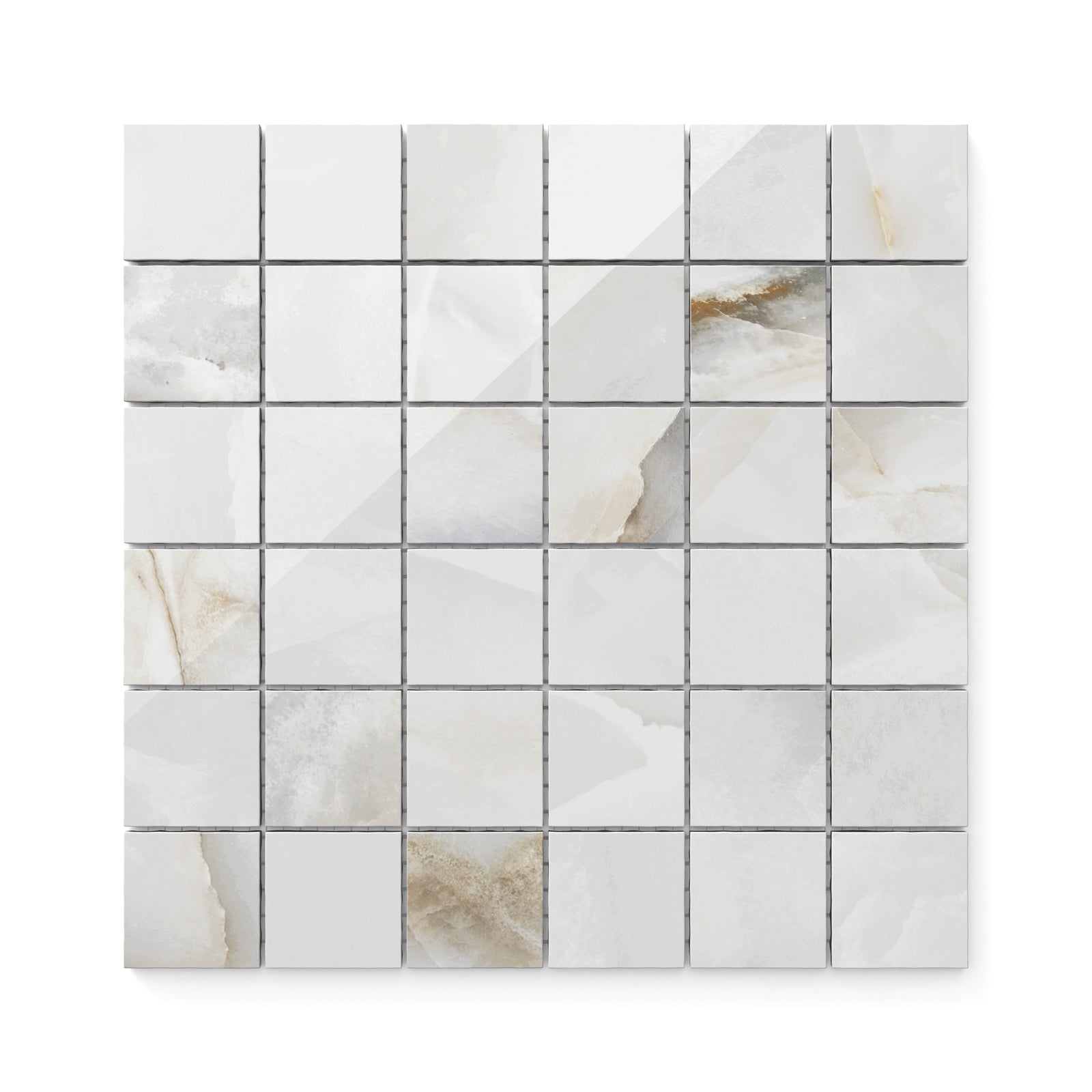 Astrid 2x2 Polished Porcelain Mosaic Tile in Pearl