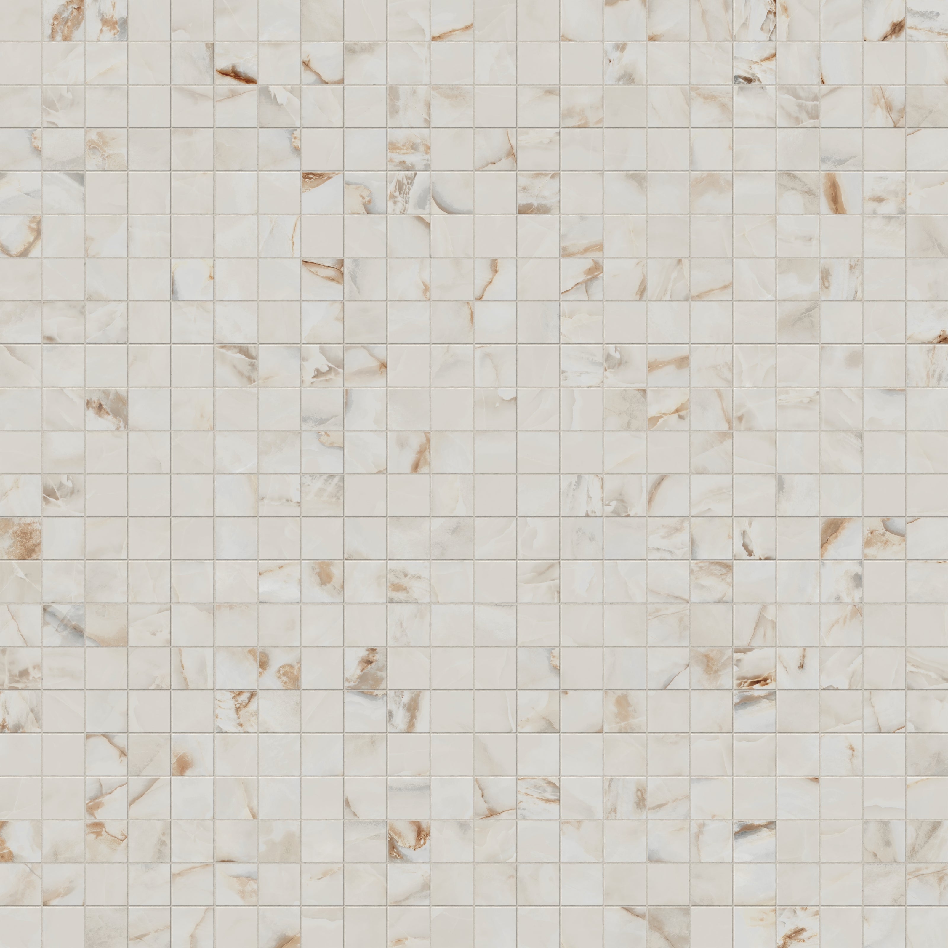 Astrid 2x2 Polished Porcelain Mosaic Tile in Alabaster