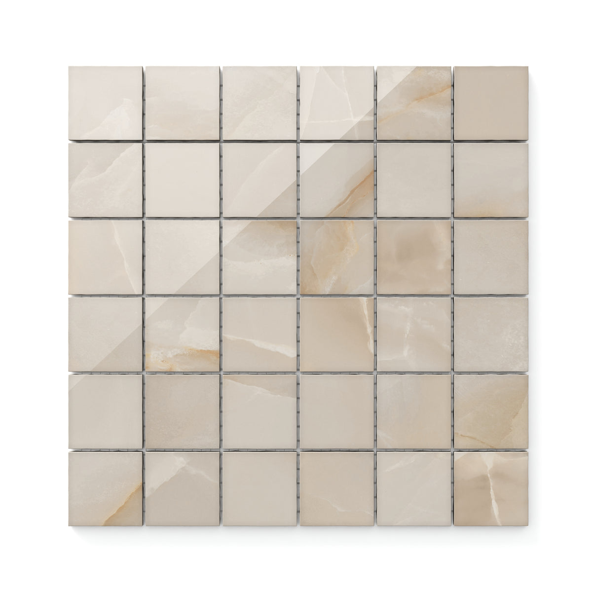 Astrid 2x2 Polished Porcelain Mosaic Tile in Sand