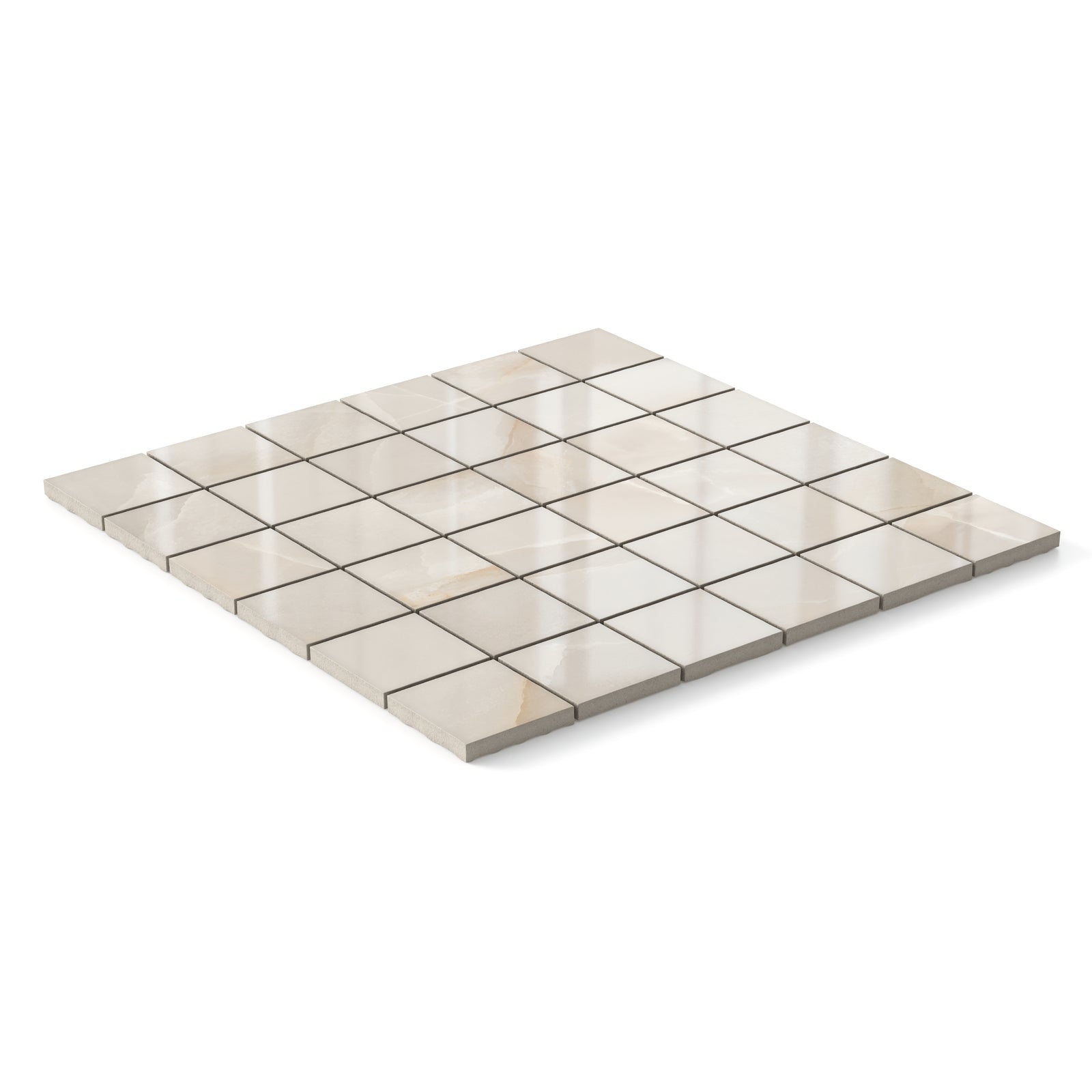 Astrid 2x2 Polished Porcelain Mosaic Tile in Sand