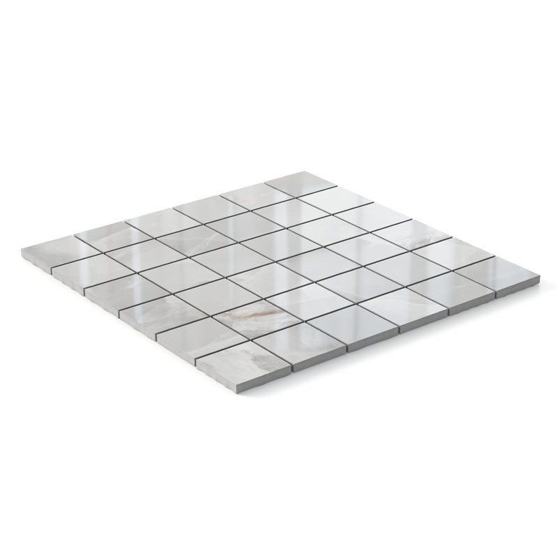 Astrid 2x2 Polished Porcelain Mosaic Tile in Slate