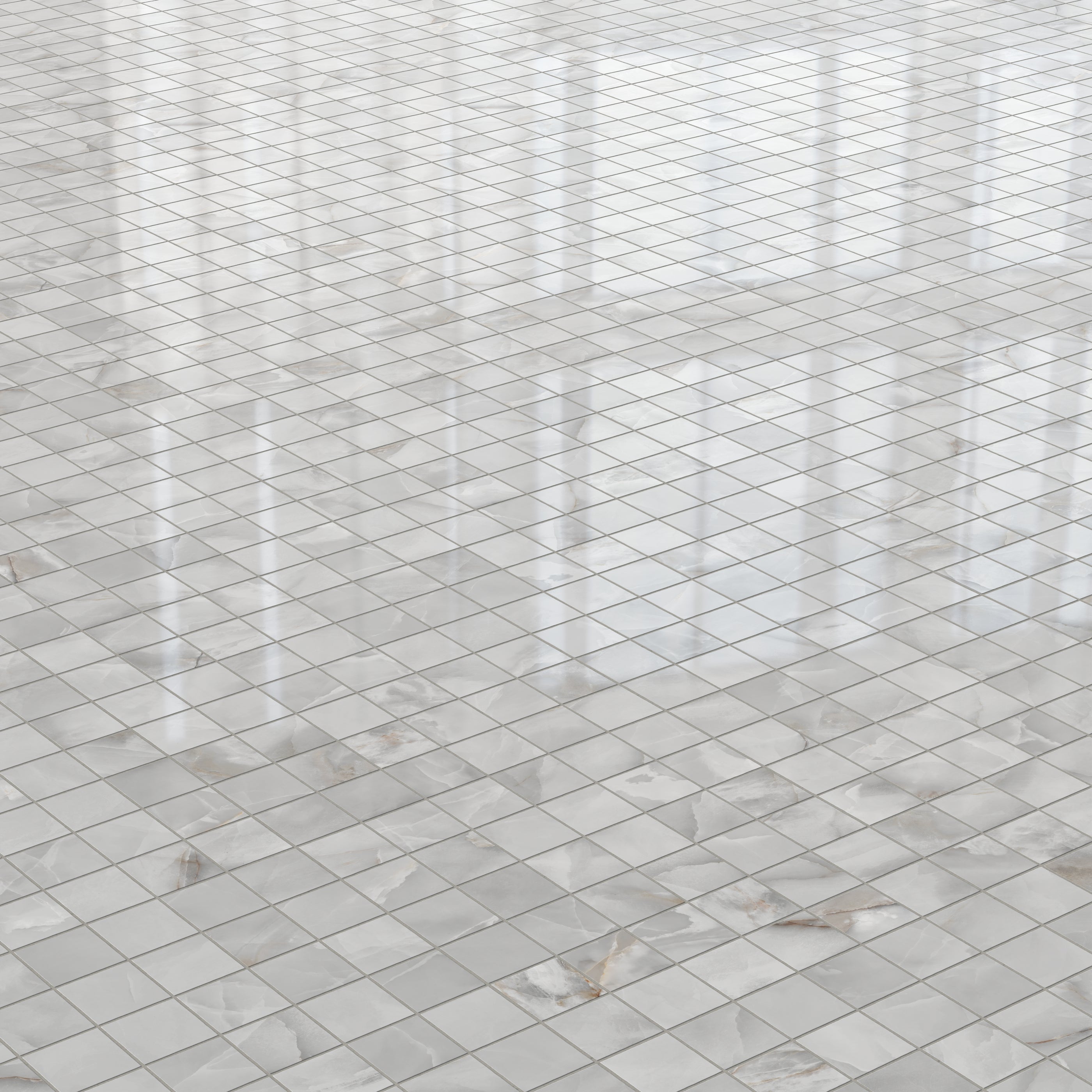 Astrid 2x2 Polished Porcelain Mosaic Tile in Slate