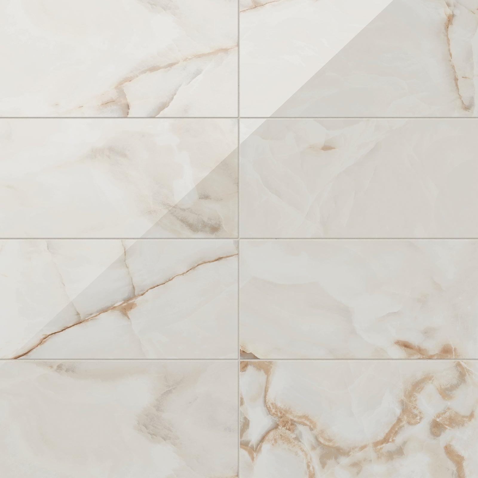 Astrid 12x24 Polished Porcelain Tile in Alabaster