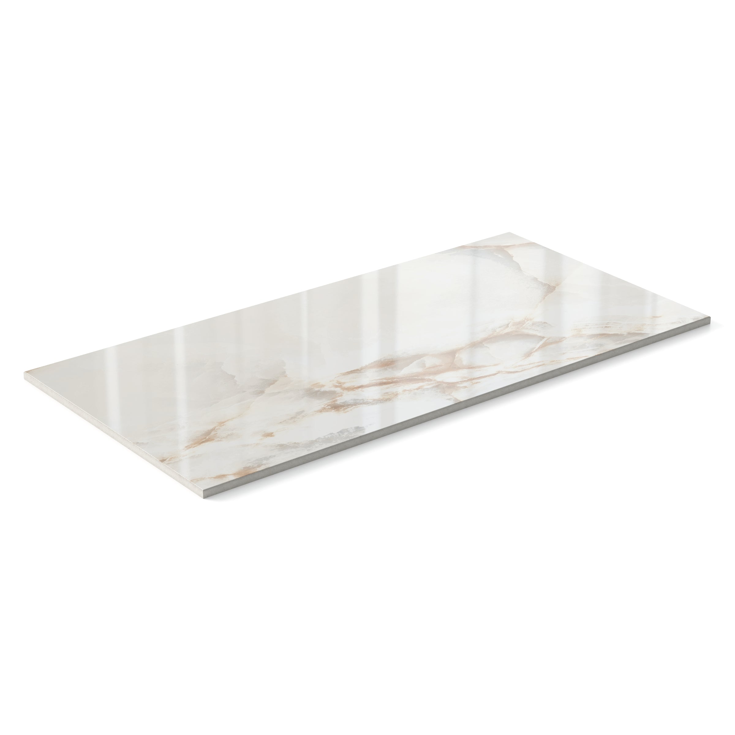 Astrid Alabaster 12x24 Polished: Onyx-Look Porcelain for Floor & Wall