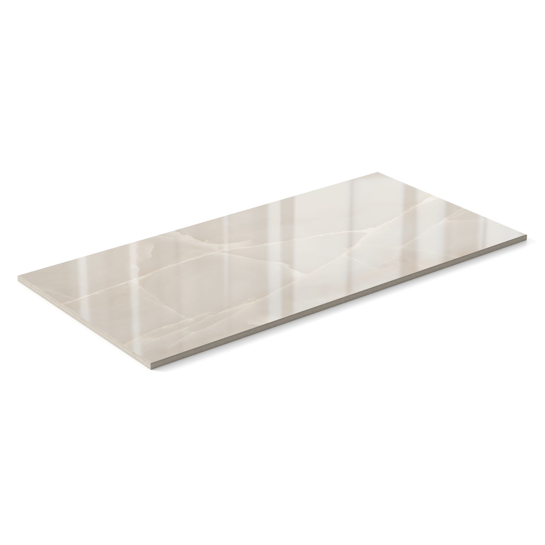 Astrid Sand 12x24 Polished: Onyx-Style Porcelain for Floor & Wall