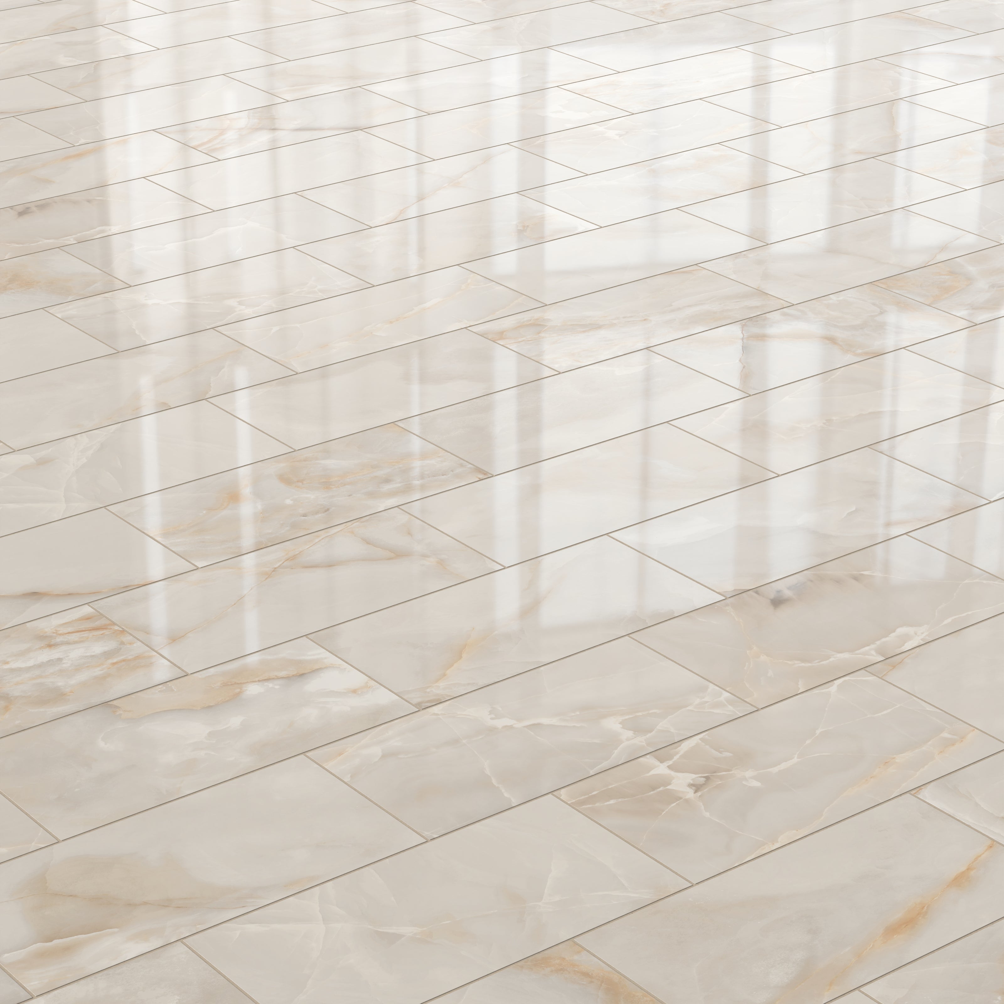 Astrid Sand 12x24 Polished: Onyx-Style Porcelain for Floor & Wall