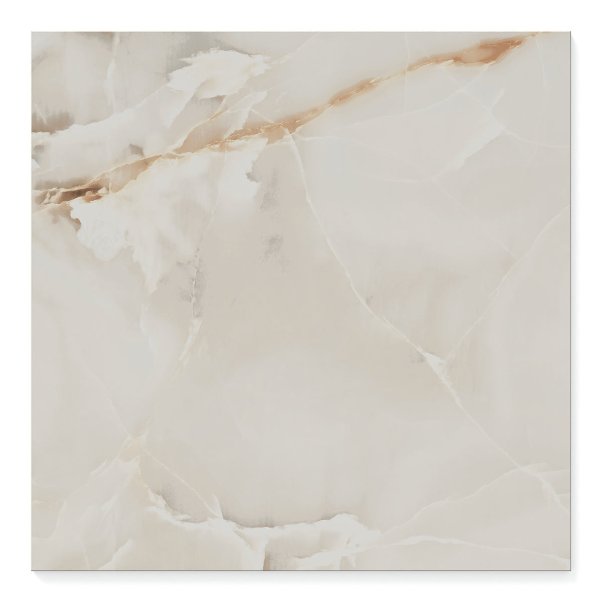 Astrid 24x24 Polished Porcelain Tile in Alabaster