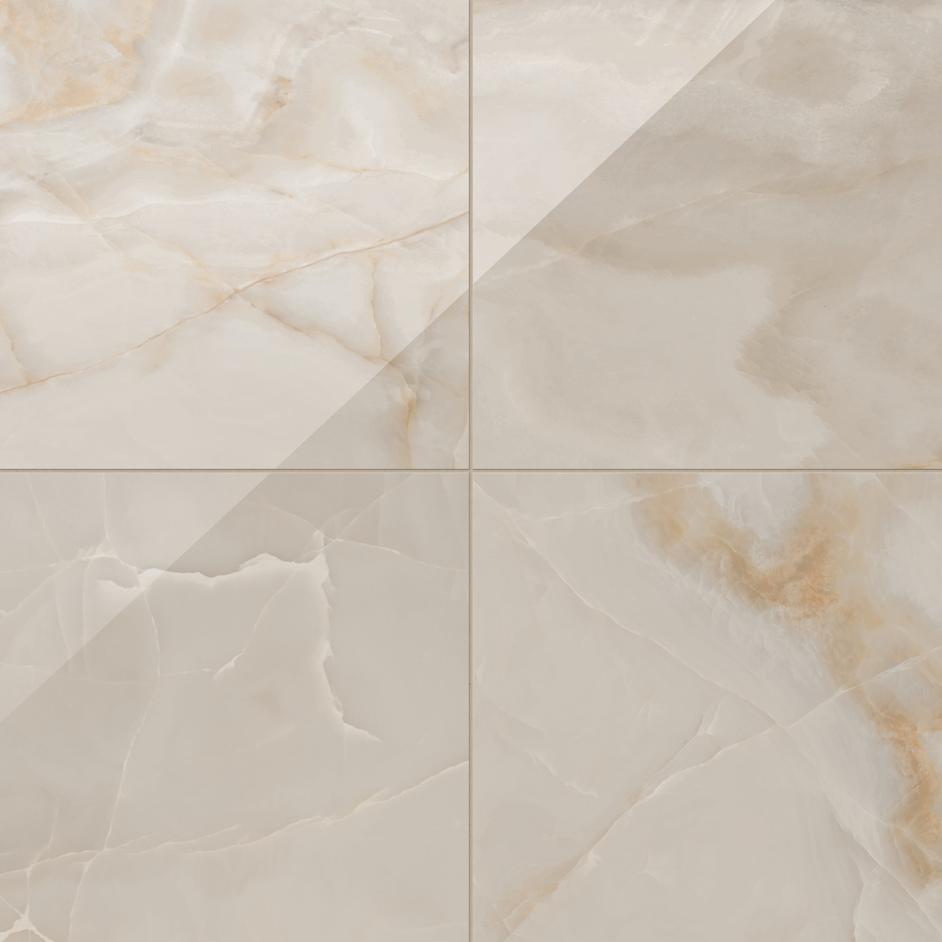 Astrid 24x24 Polished Porcelain Tile in Sand
