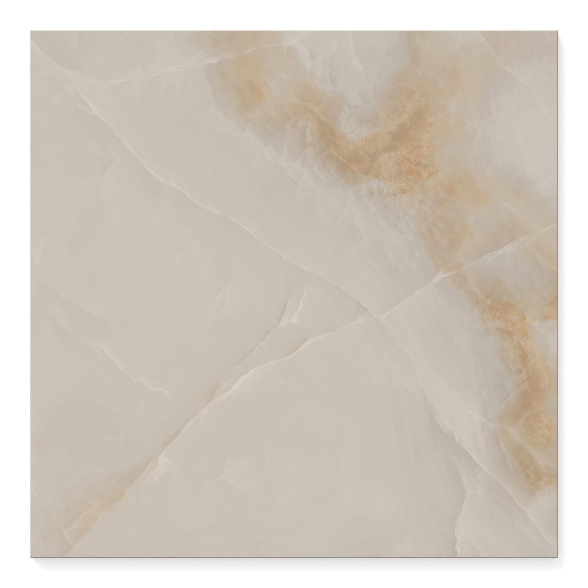 Astrid Sand 24x24 Polished: Onyx-Style Porcelain for Floor & Wall