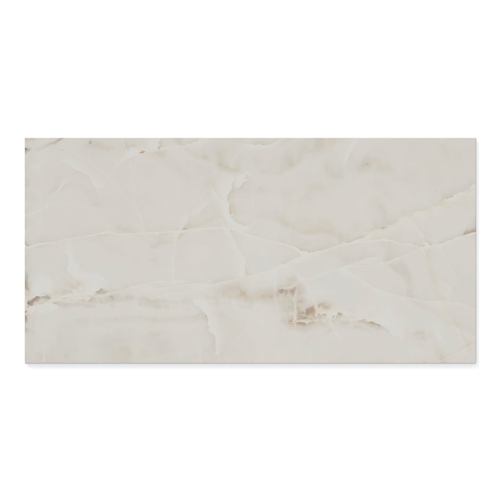 Astrid 24x48 Polished Porcelain Tile in Alabaster
