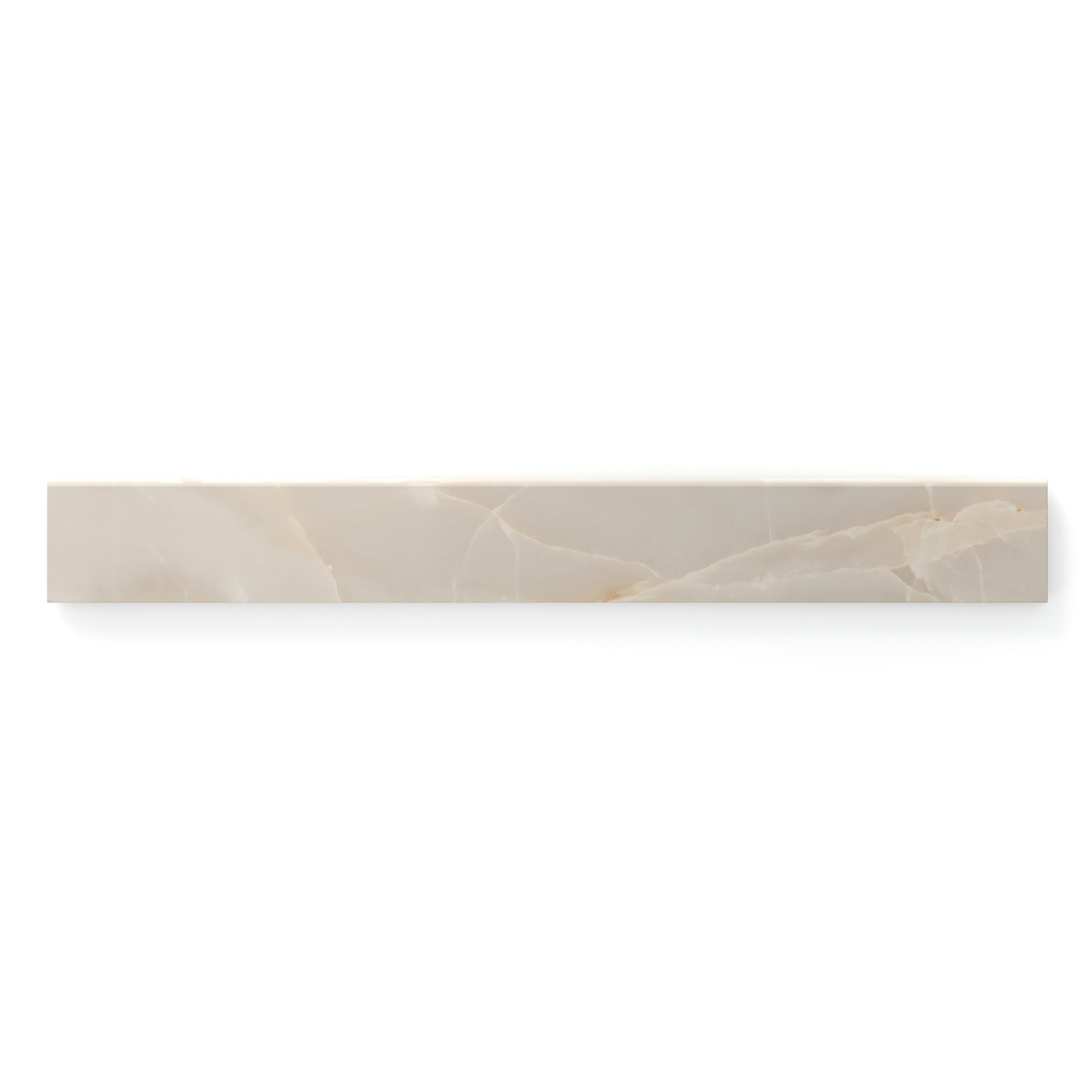 Astrid 3x24 Matte Porcelain Bullnose Tile in Sand
