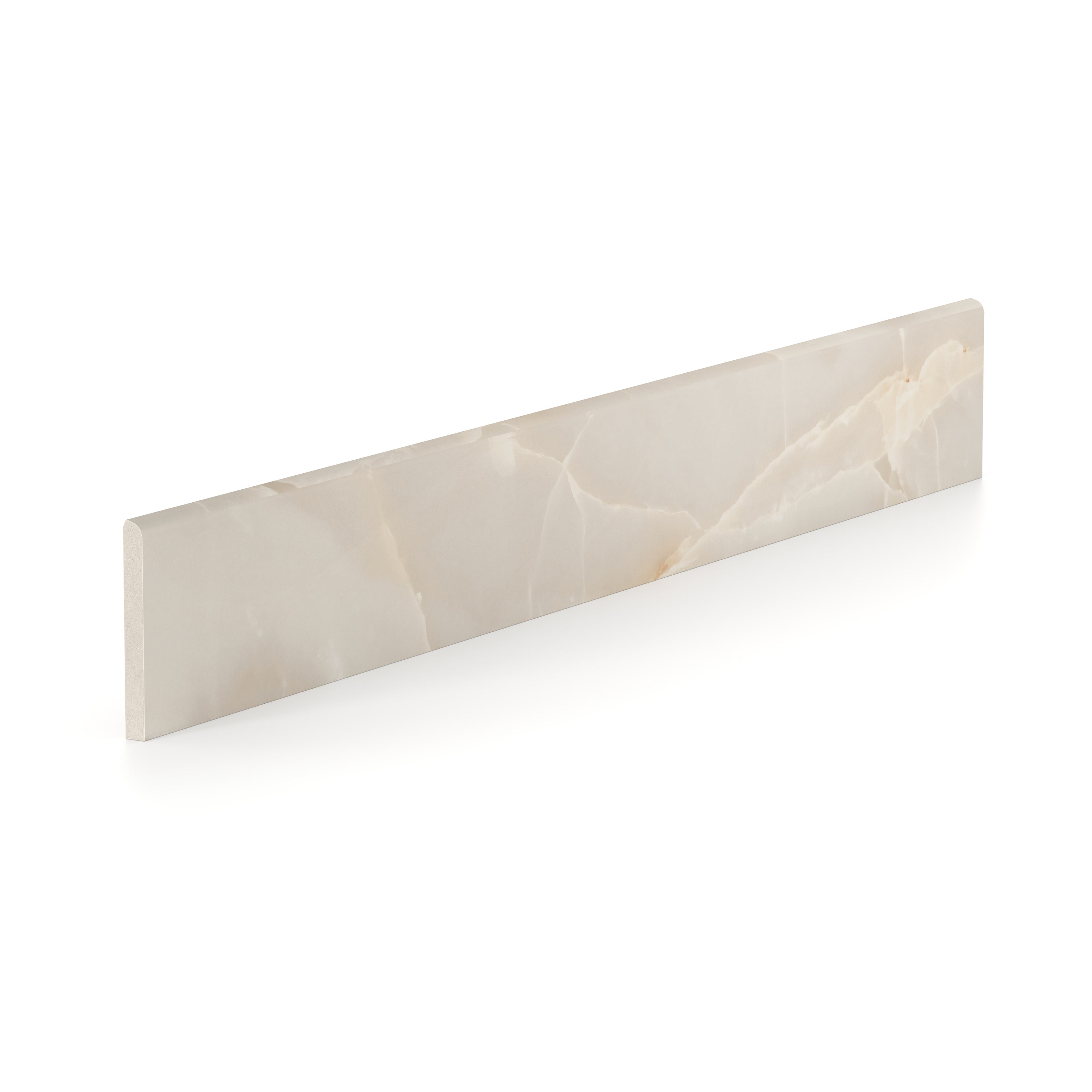 Astrid 3x24 Matte Porcelain Bullnose Tile in Sand