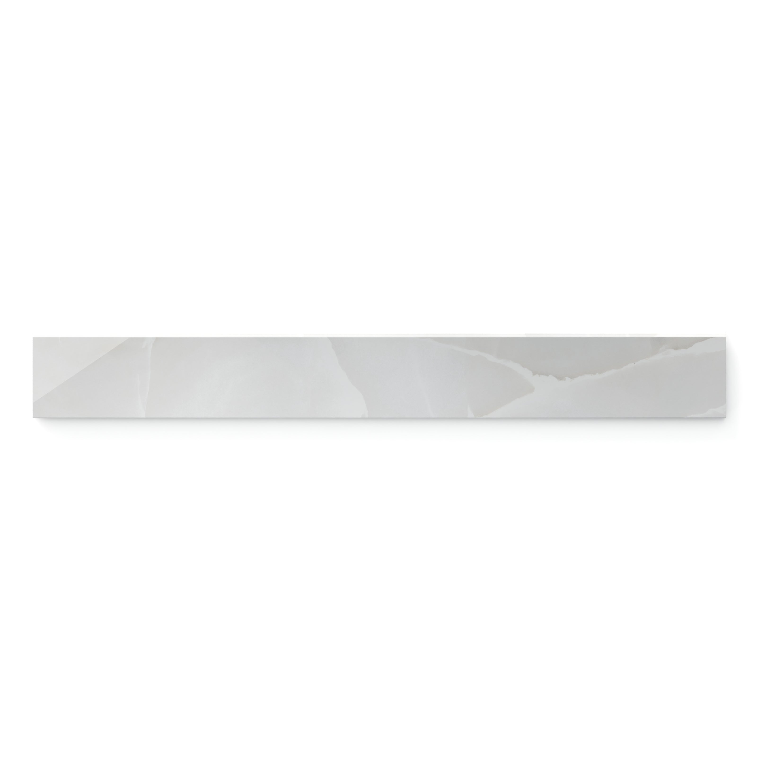 Astrid 3x24 Polished Porcelain Bullnose Tile in Pearl
