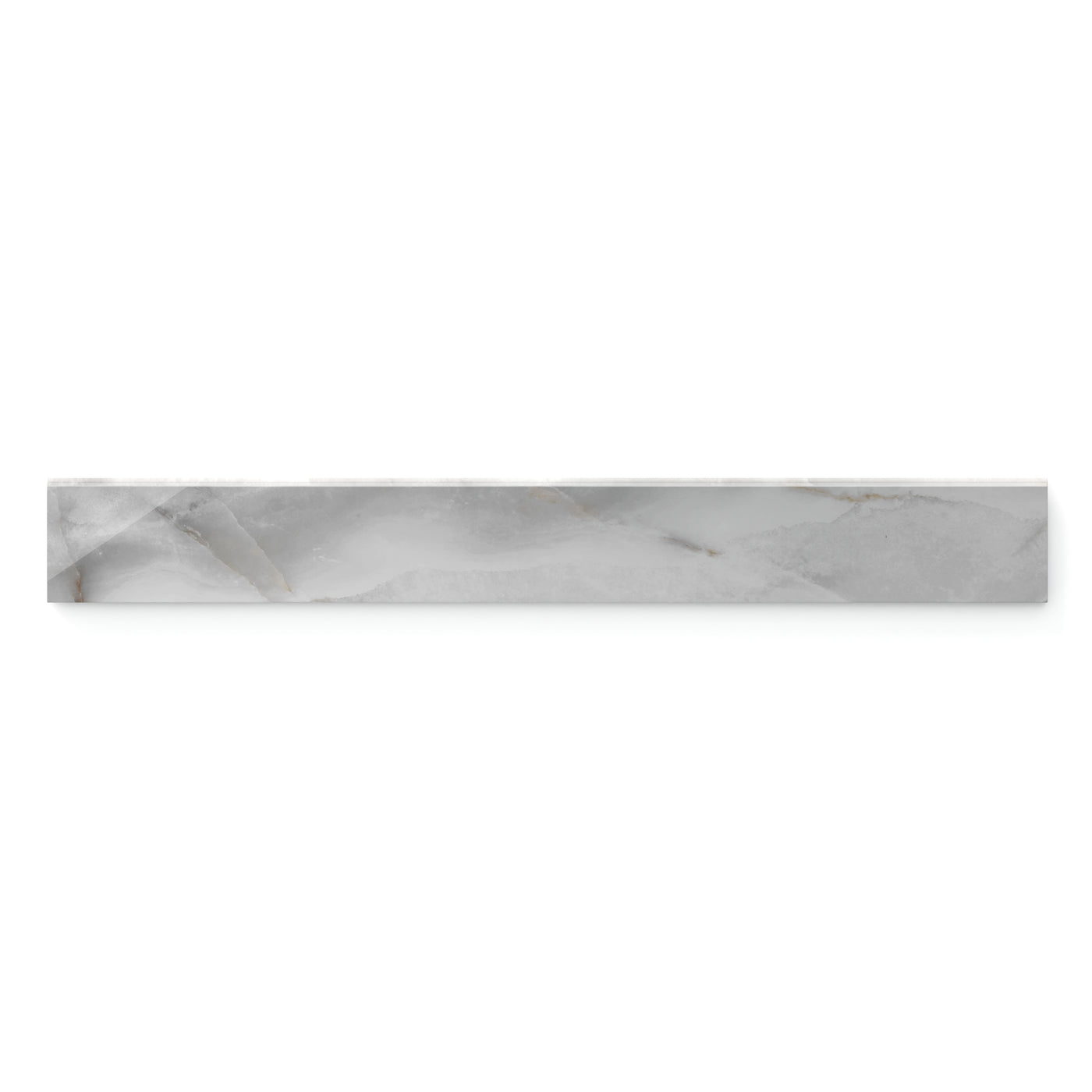 Astrid 3x24 Polished Porcelain Bullnose Tile in Slate